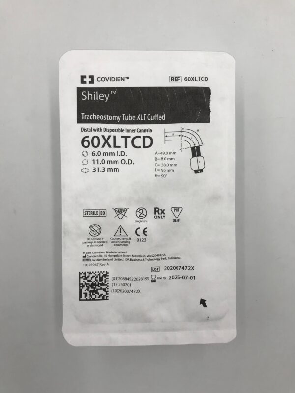 COVIDIEN 60XLTCD Shiley Tracheostomy Tube XLT Cuffed, Distal With ...