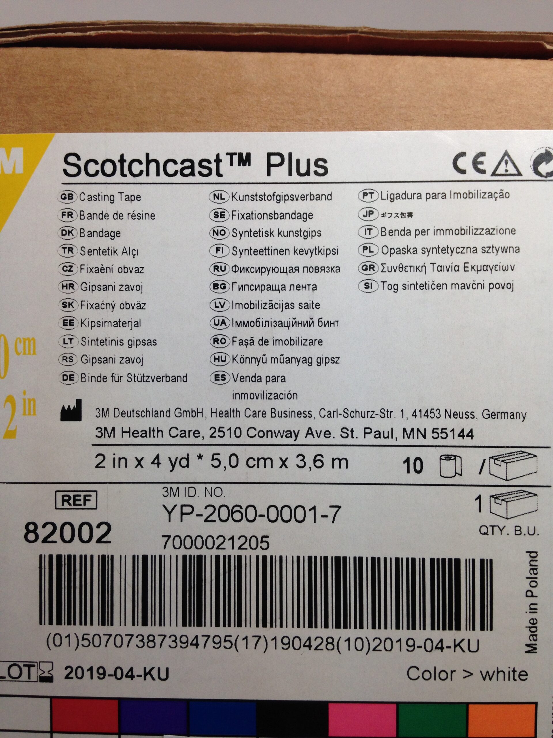 3M 82002 Scotchcast Plus Casting Tape, 2in x 4yd (10/Box) (X) - GB TECH USA