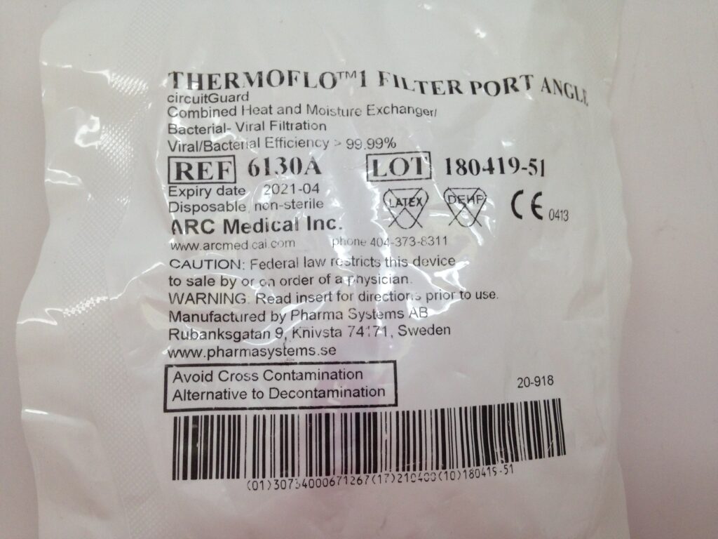 ARC MEDICAL 6130A Thermoflo 1 Filter Port Angle, Combined Heat And ...