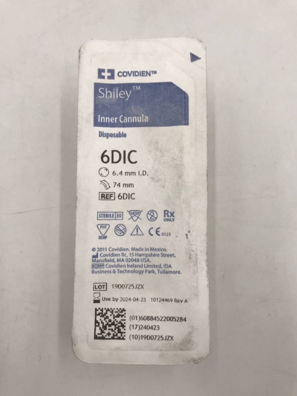 COVIDIEN 6DIC Shiley Inner Cannula, Disposable, 6.4mm I.D., 74mm - GB ...