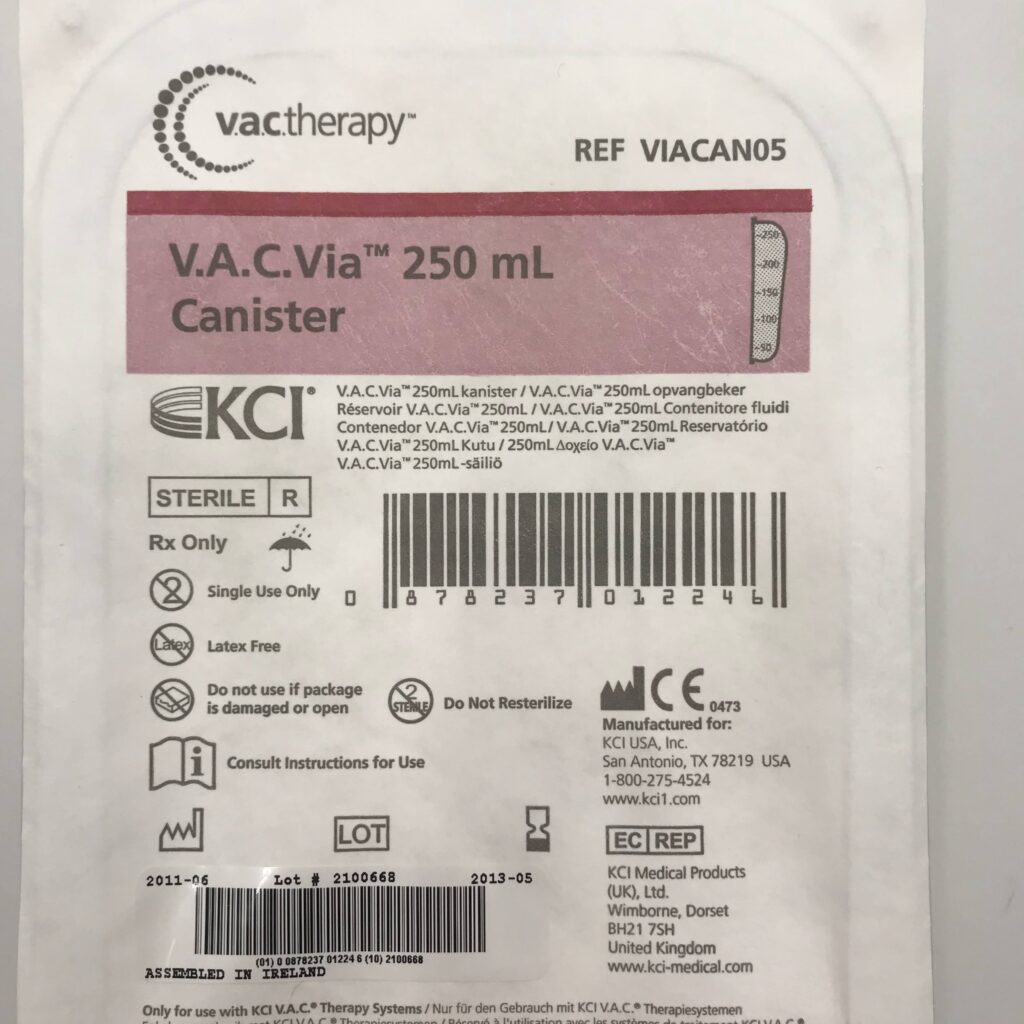 KCI VIACAN05 V.A.C. Via 250mL Canister (X) - GB TECH USA