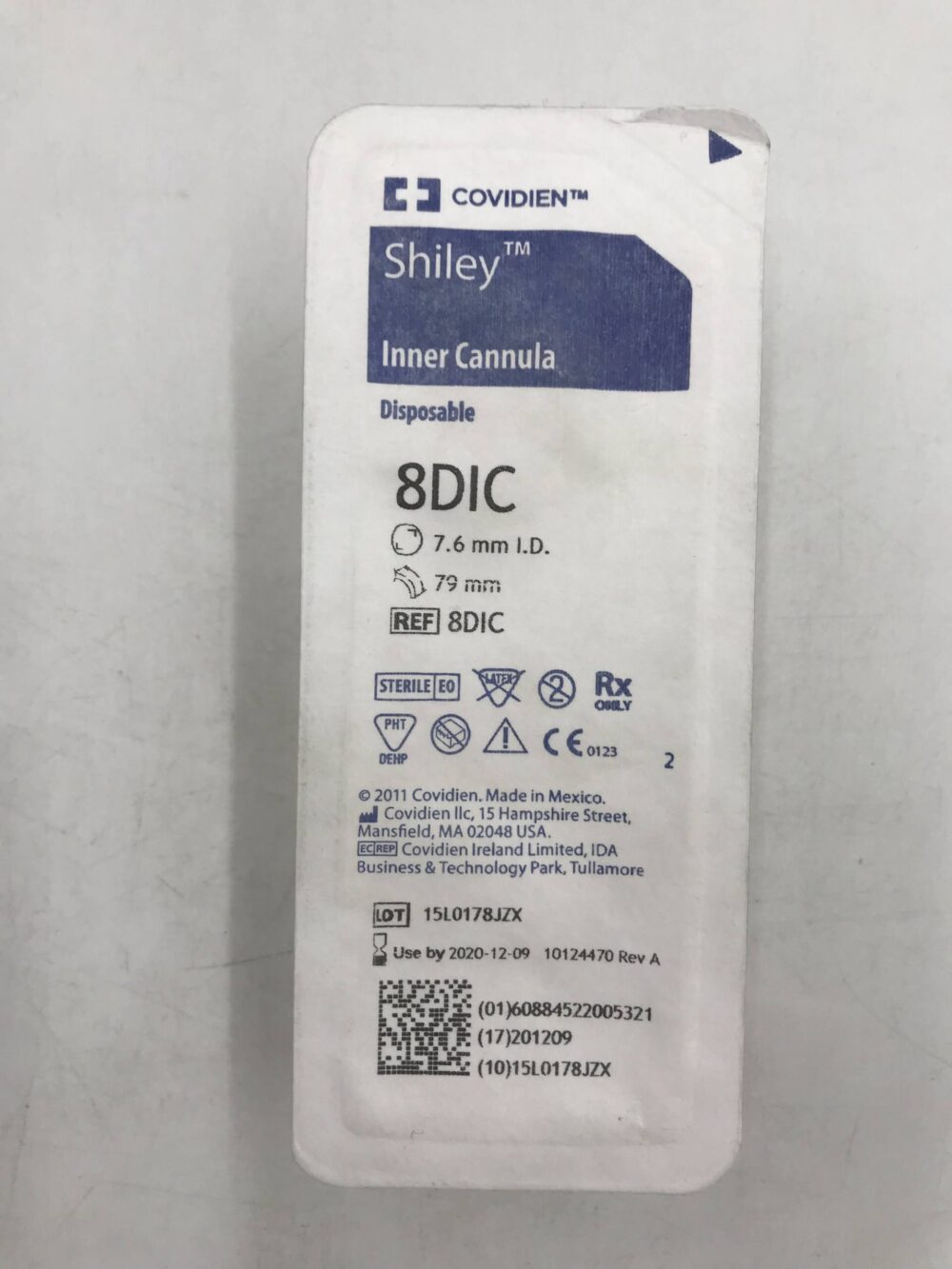 COVIDIEN 8DIC Shiley Inner Cannula, Disposable, 7.6mm I.D., 79mm (X ...