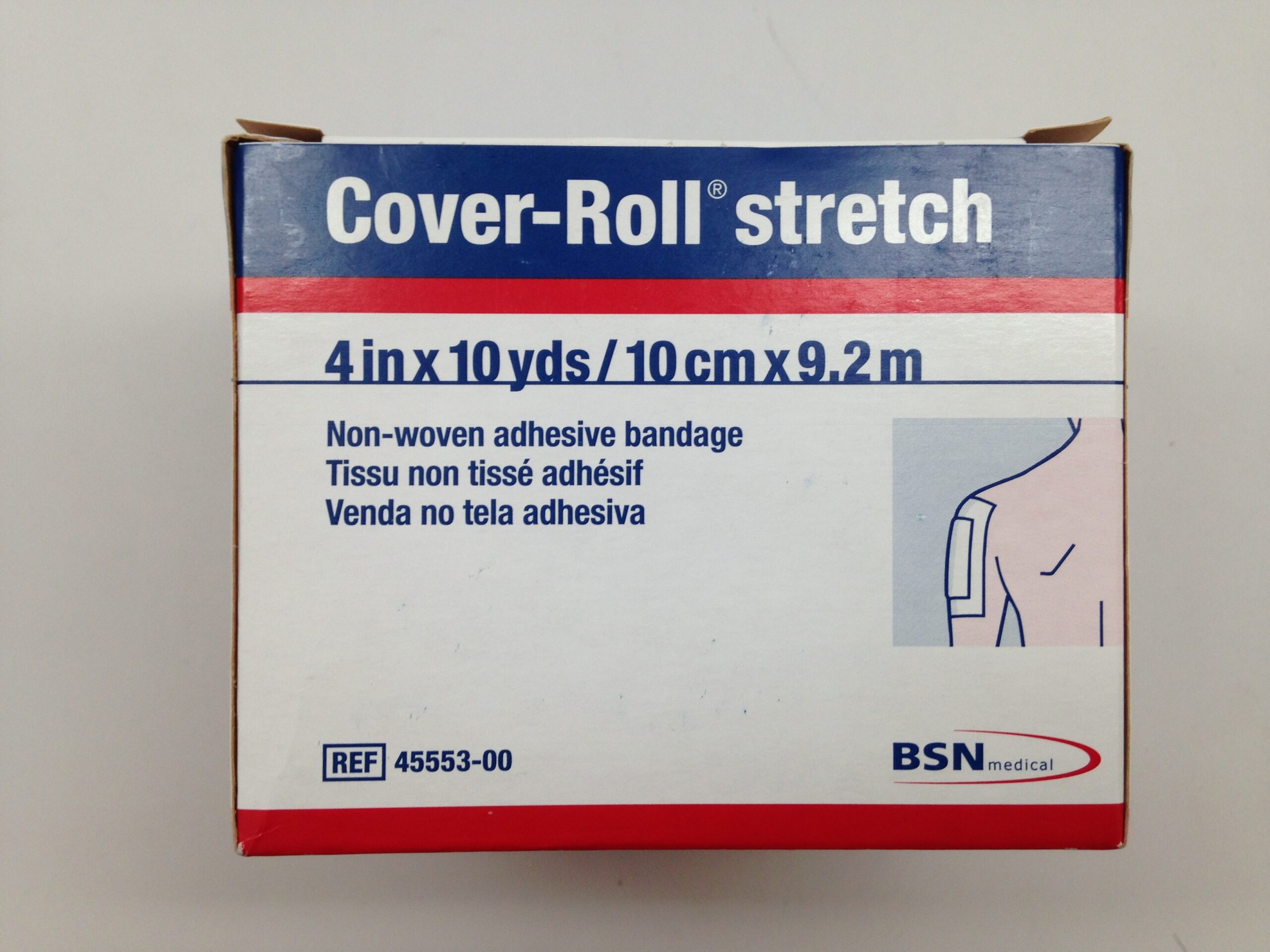 BSN MEDICAL 45553-00 Cover-Roll Stretch Non-Woven Adhesive Bandage, 4in ...