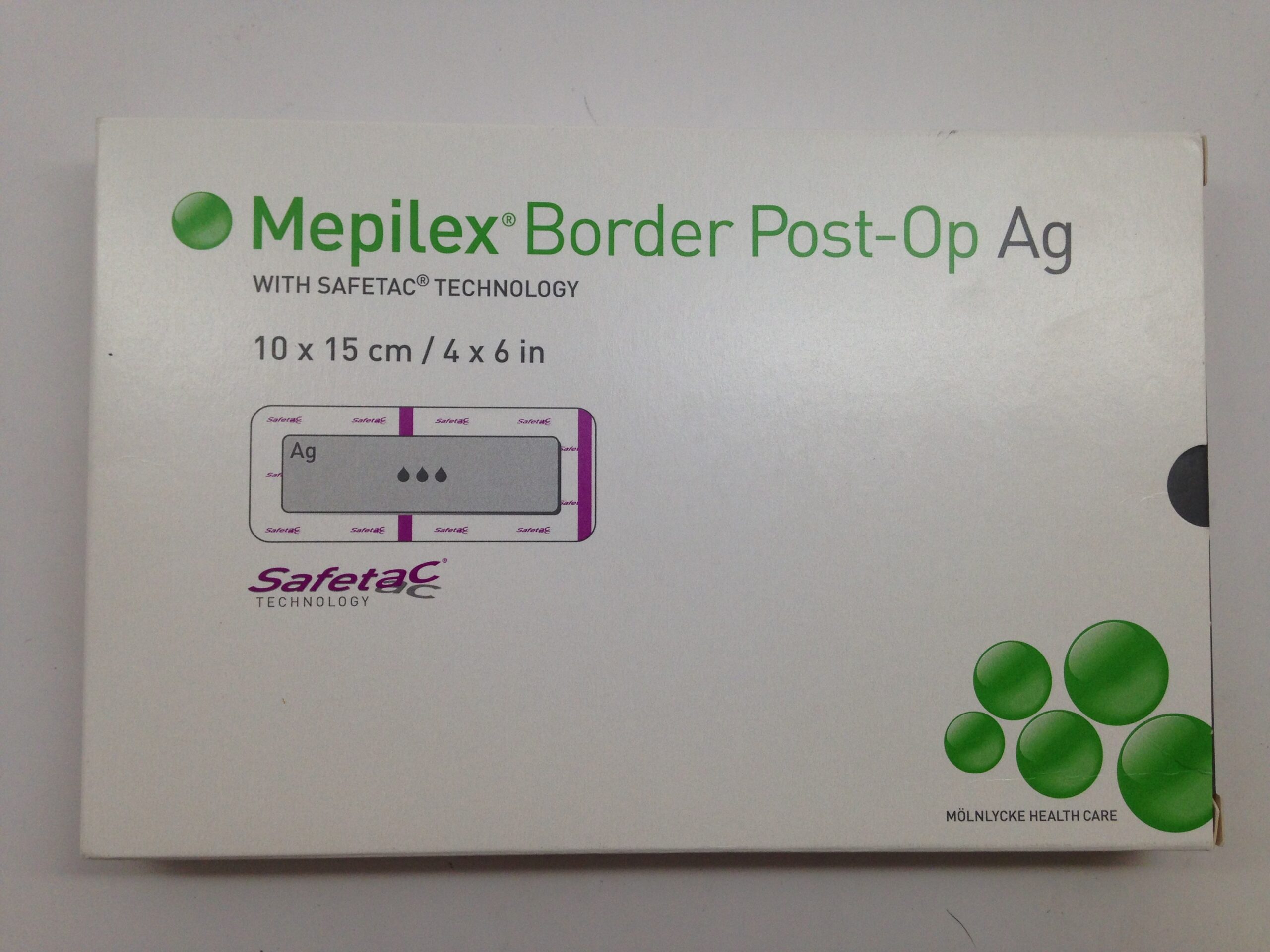 MÖLNLCYKE 498300 Mepilex Border Post-Op Ag With Safety Technology, Self ...