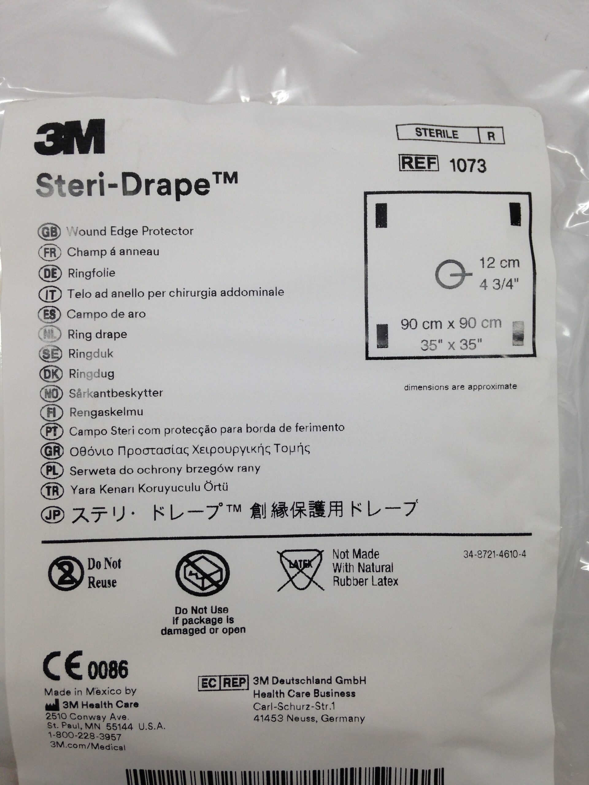 3M 1073 Steri-Drape Wound Edge Protector, 90cm x 90cm - GB TECH USA