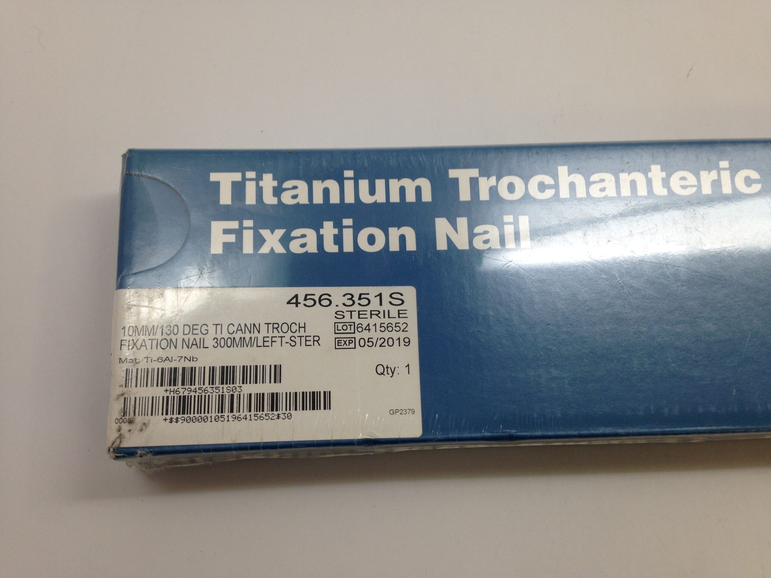 SYNTHES 456.351S 10mm/130Deg Ti Cann Titanium Trochanteric Fixation ...