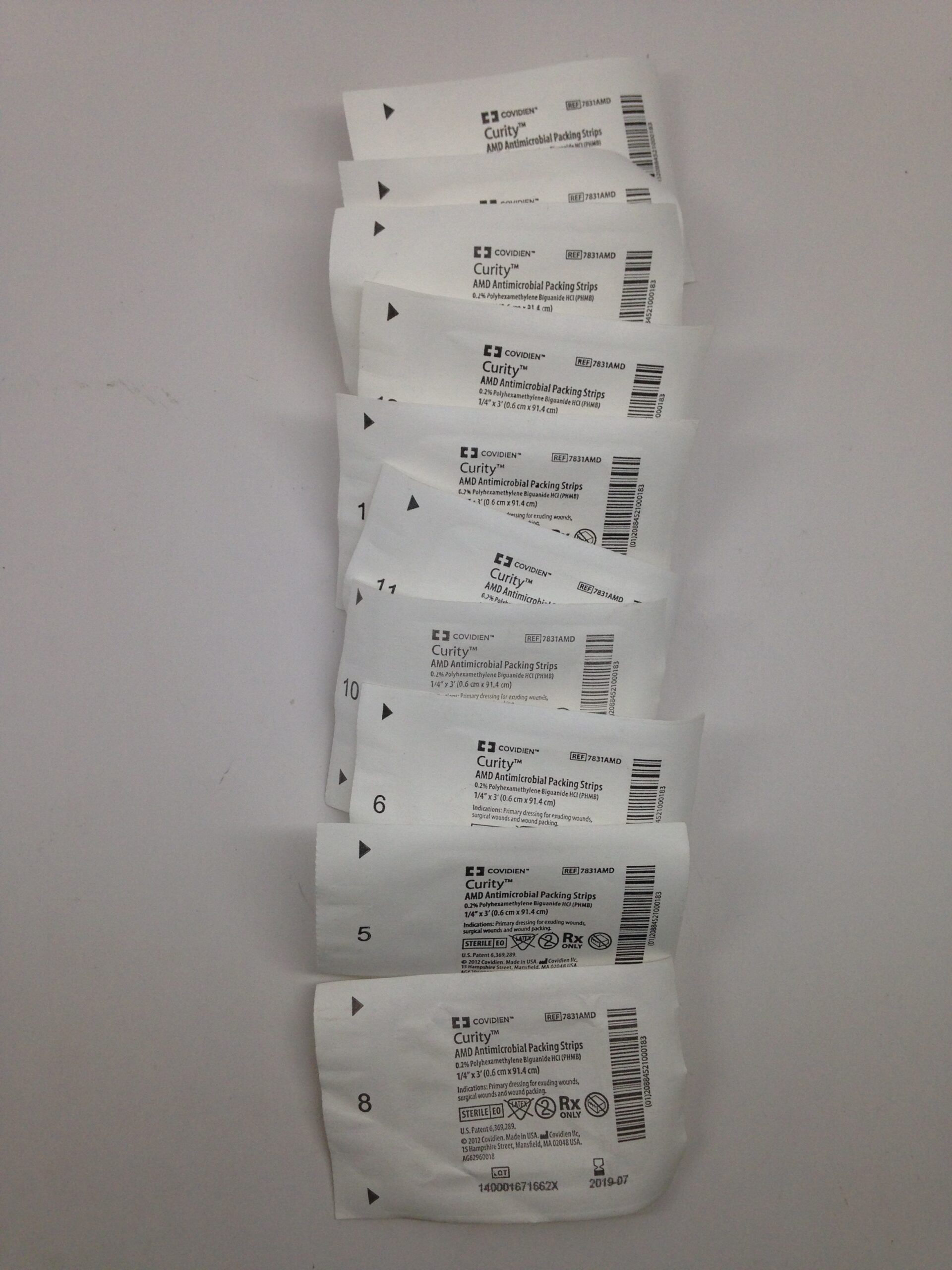 COVIDIEN 7831AMD Curity AMD Antimicrobial Packing Strips, 1/4″ x 3″ (10 ...