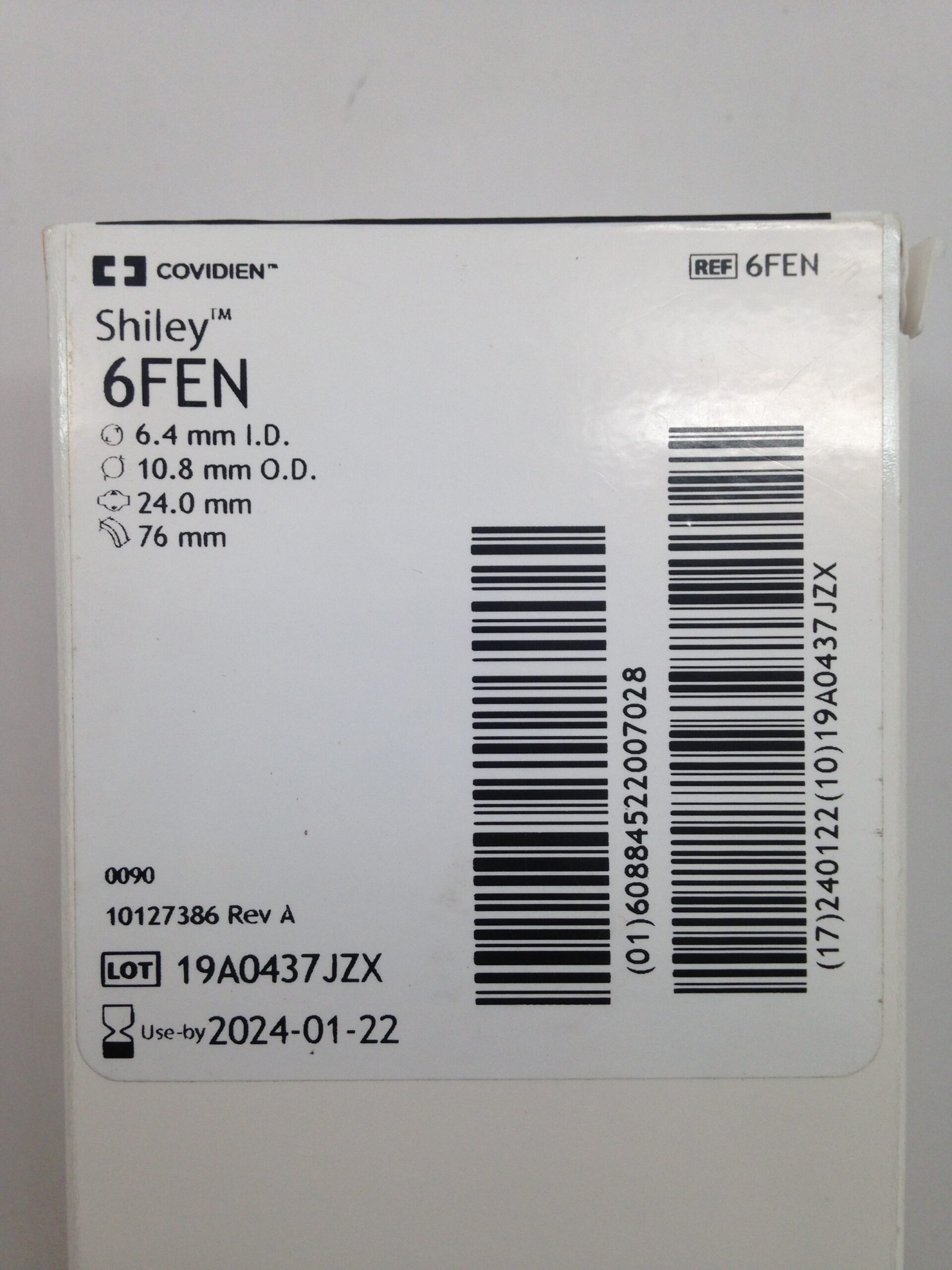 COVIDIEN 6FEN Shiley Tracheostomy Tube Cuffed With Inner Cannula ...