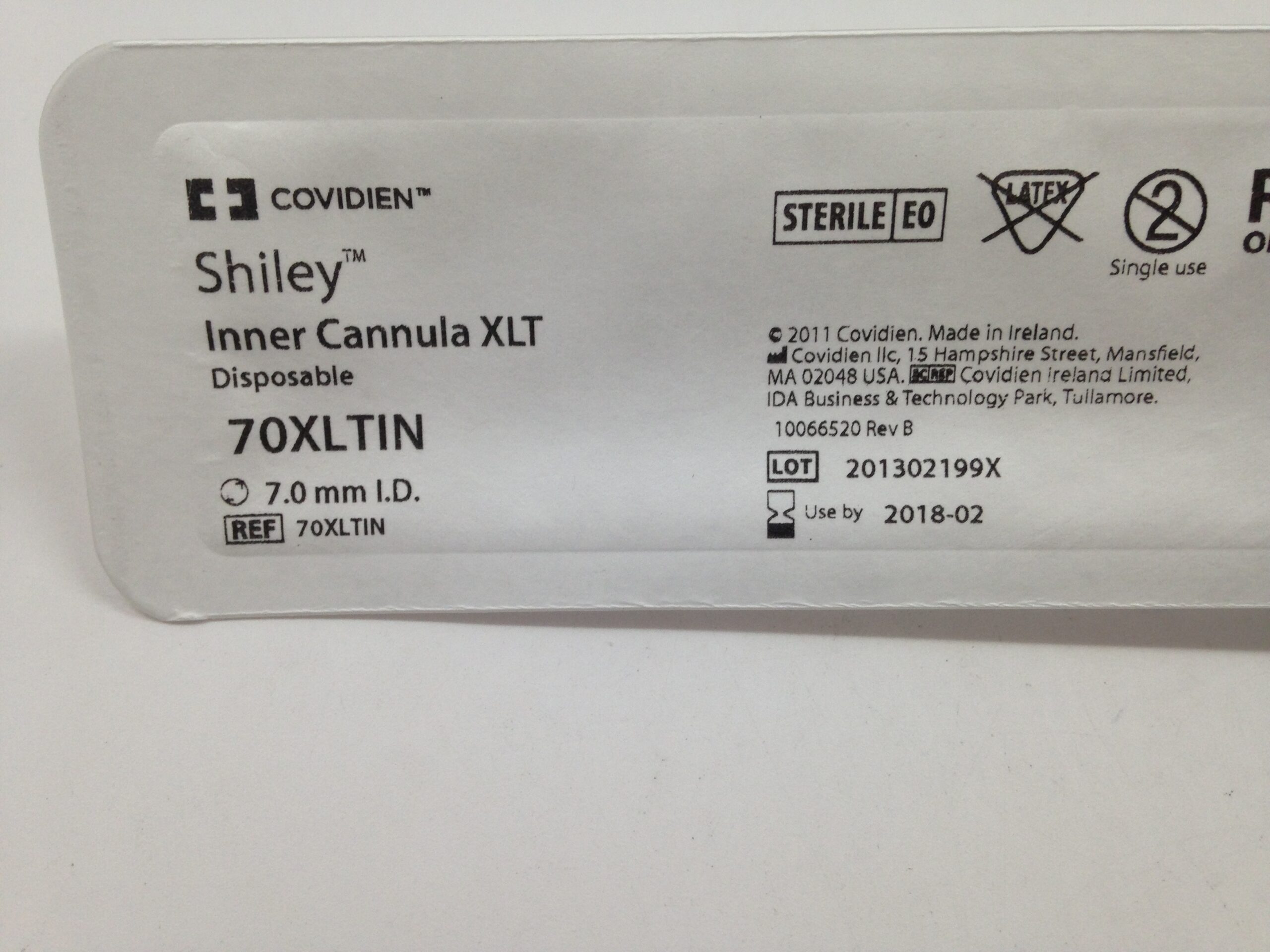 COVIDIEN 70XLTIN Shiley Inner Cannula XLT Disposable, 7.0mm I.D. (X ...