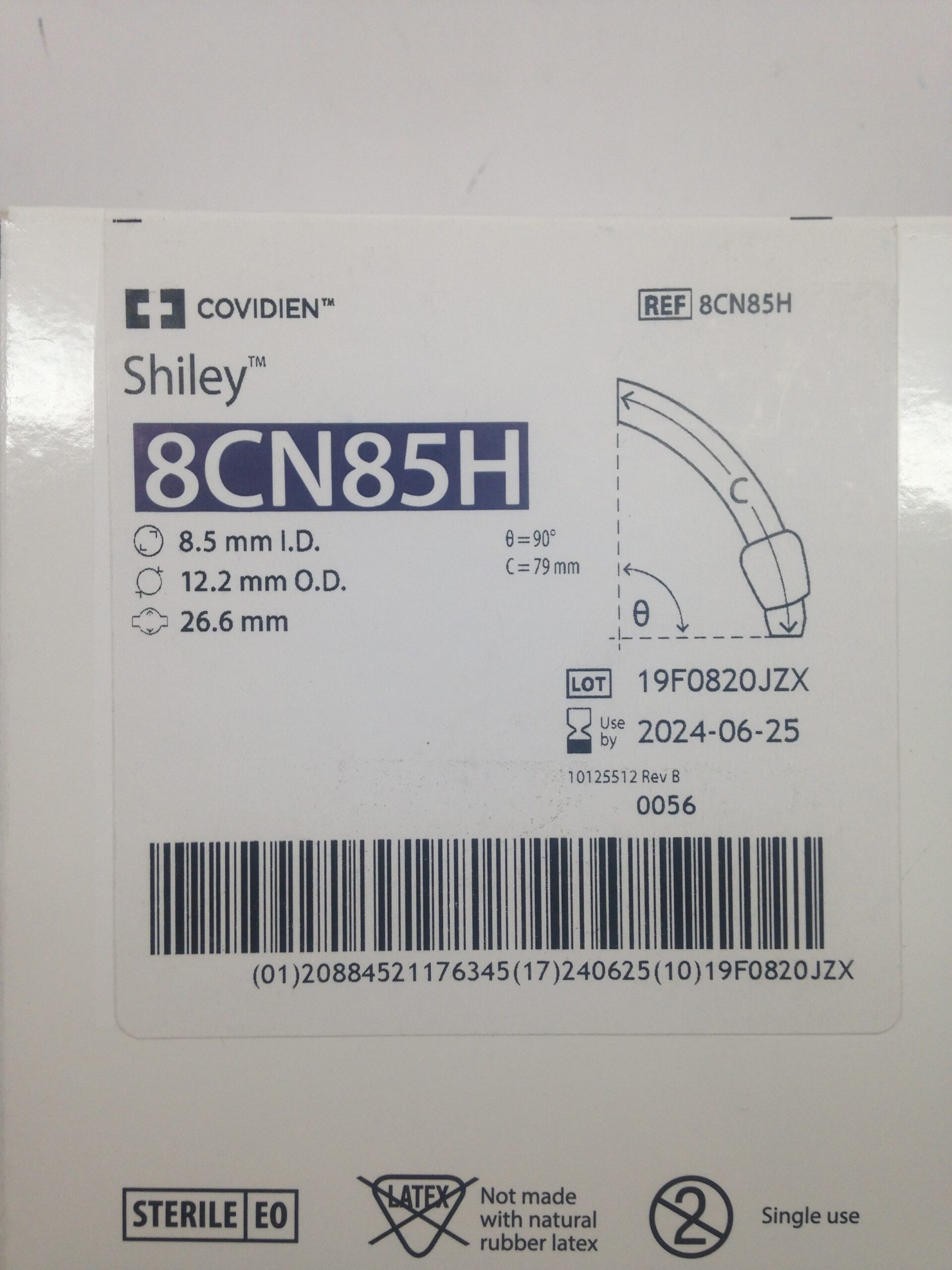 COVIDIEN 8CN85H Shiley Adult Flexible Tracheostomy Tube With TaperGuard ...