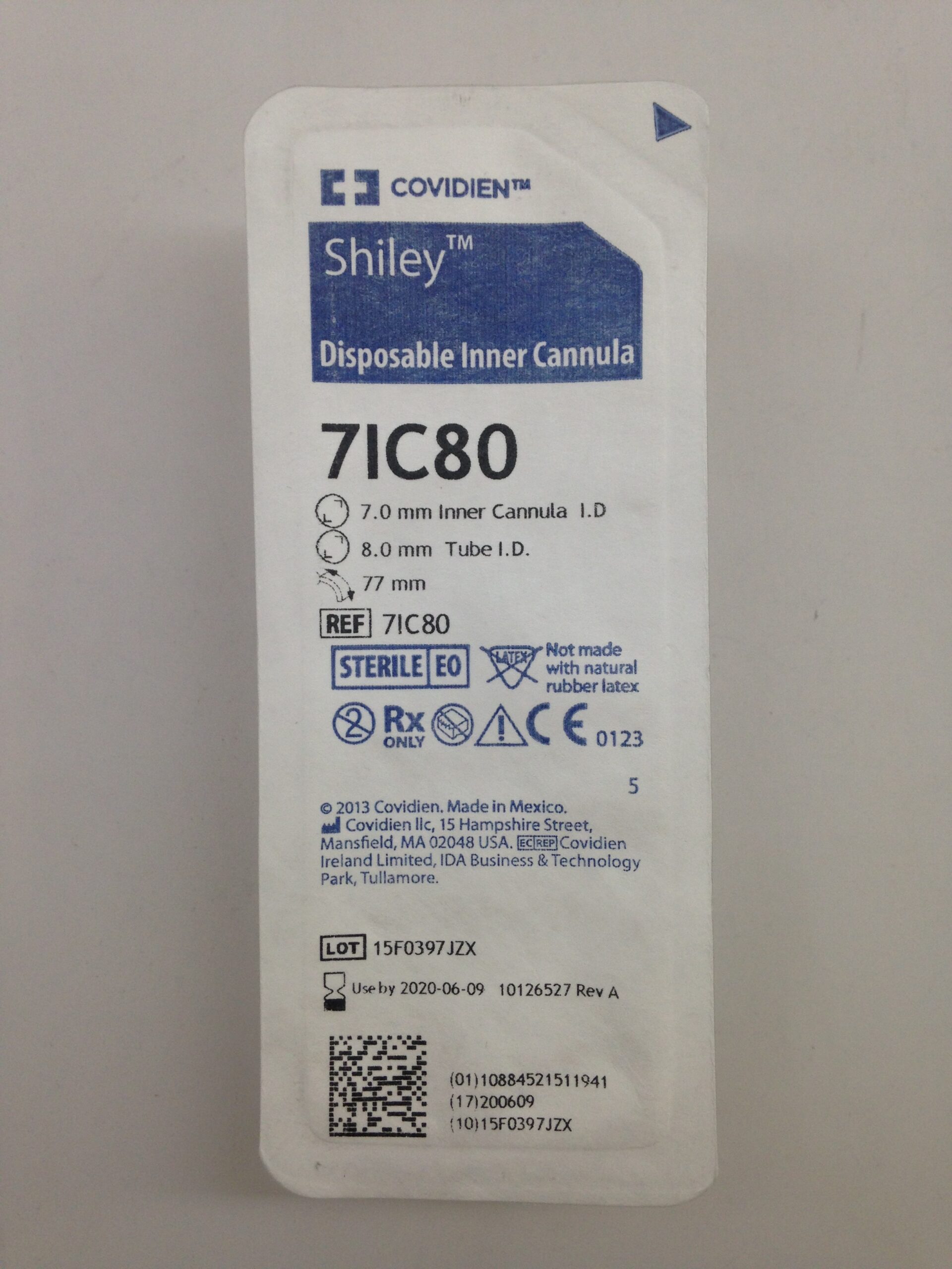 COVIDIEN 7IC80 Shiley Disposable Inner Cannula, 7.0mm I.D., 8.0mm I.D ...