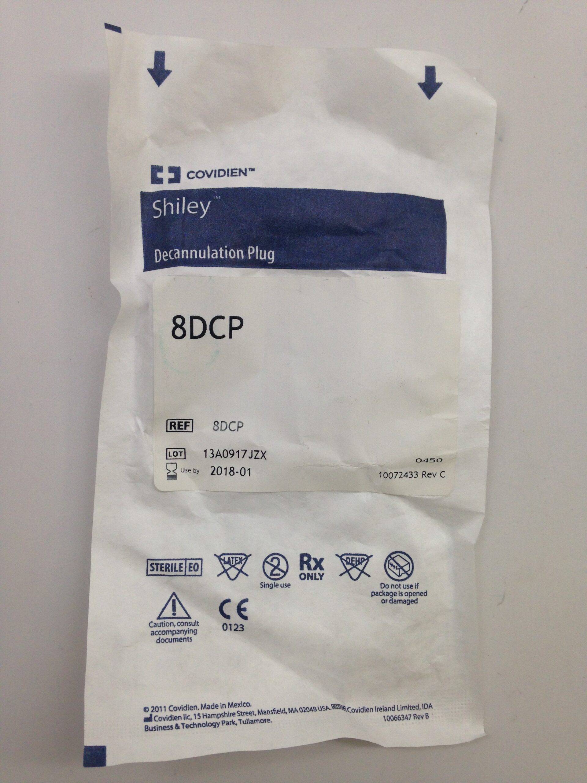 COVIDIEN 8DCP Shiley Decannulation Plug (X) - GB TECH USA