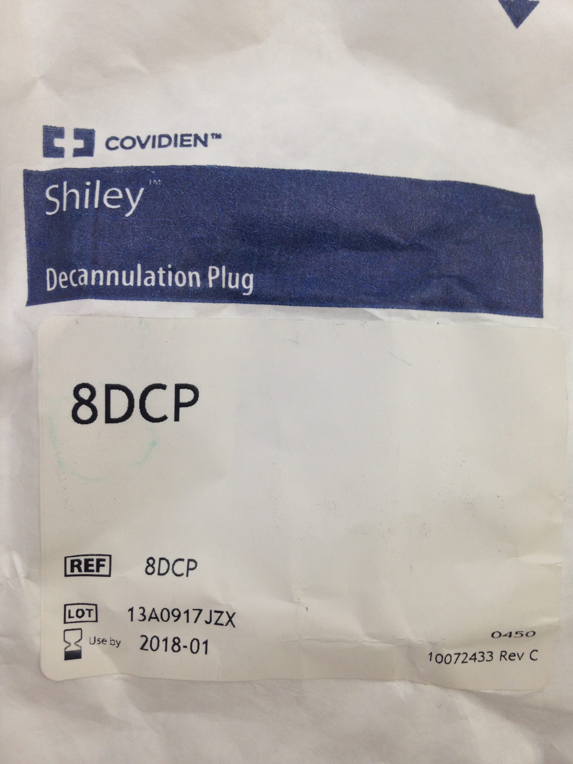 COVIDIEN 8DCP Shiley Decannulation Plug (X) - GB TECH USA