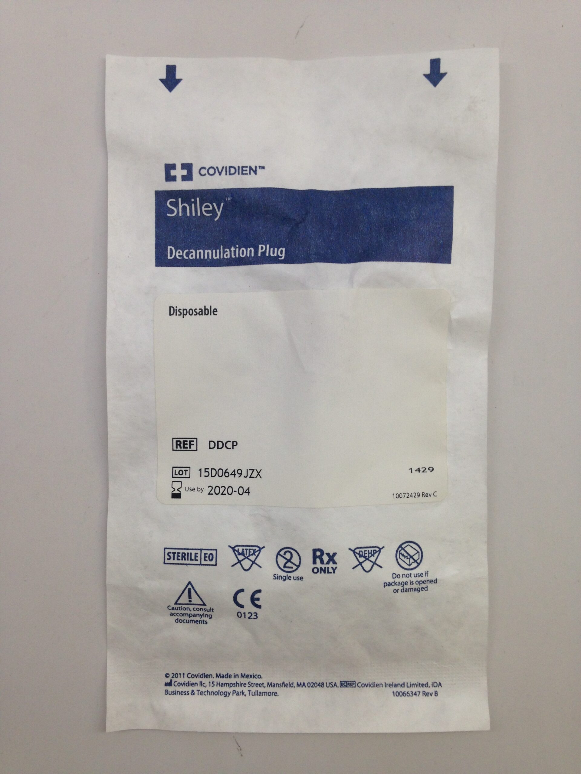 COVIDIEN DDCP Shiley Disposable Decannulation Plug (X) – GB TECH USA