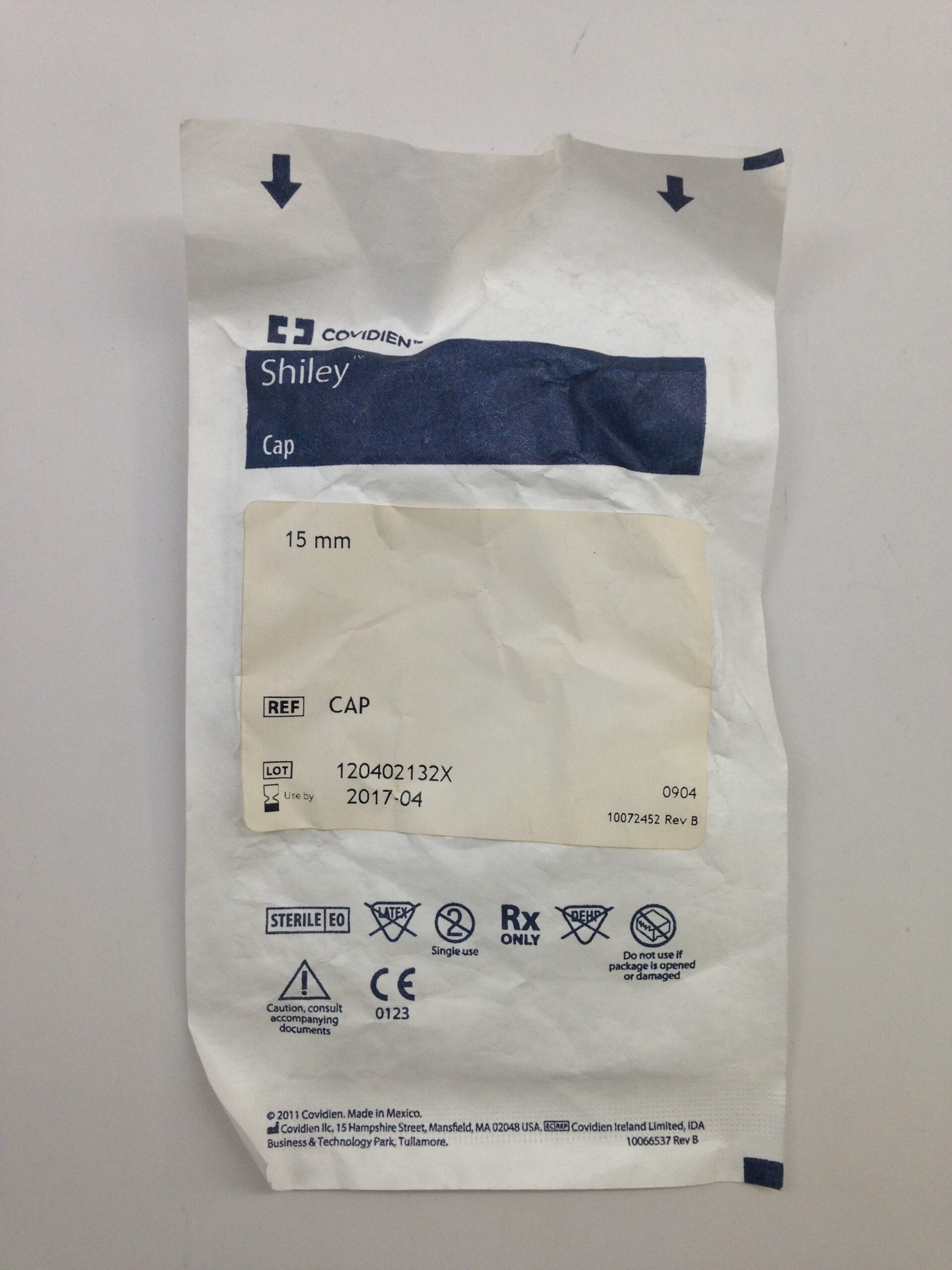 COVIDIEN CAP Shiley Cap, 15mm (X) - GB TECH USA