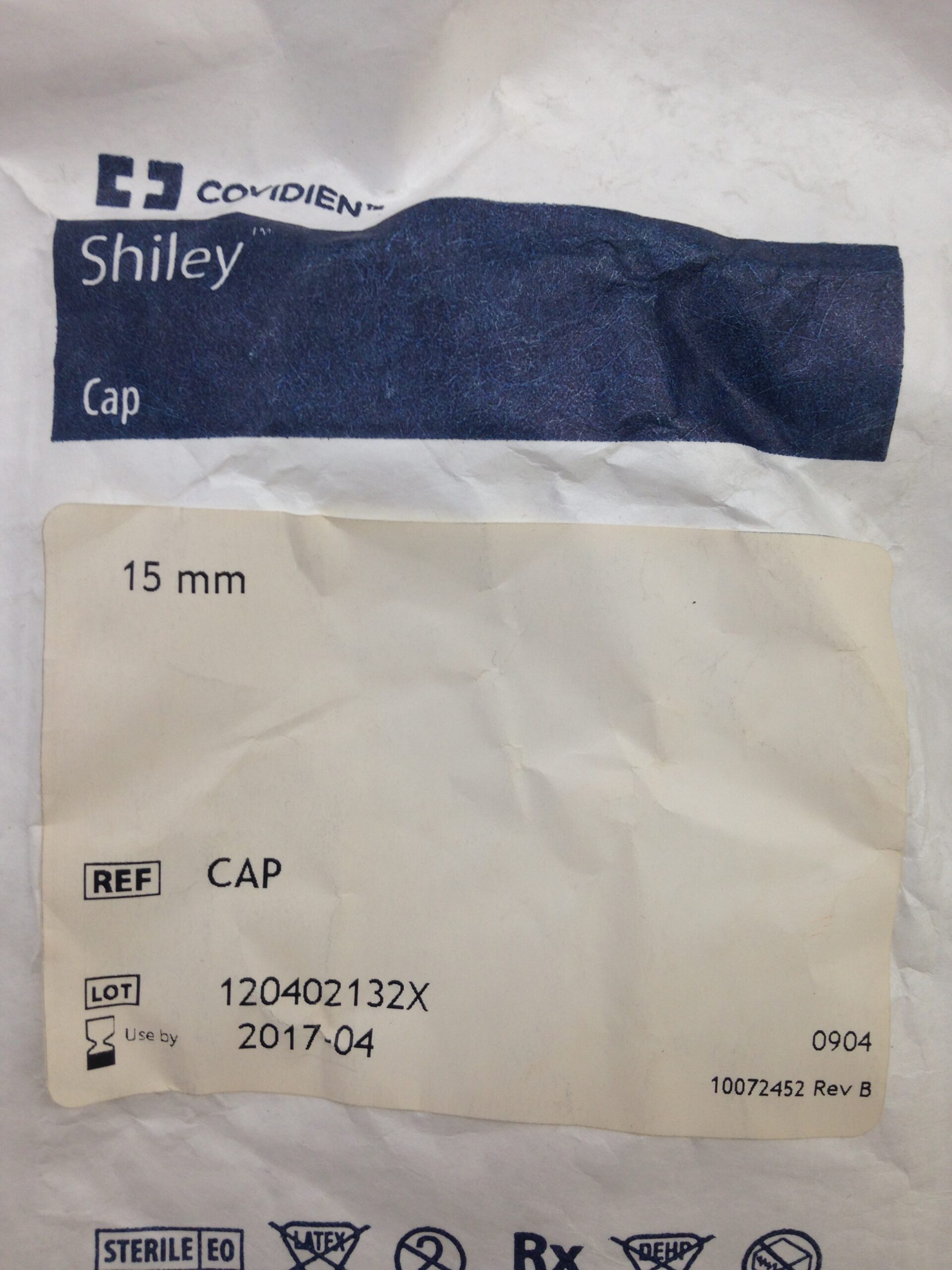 COVIDIEN CAP Shiley Cap, 15mm (X) - GB TECH USA