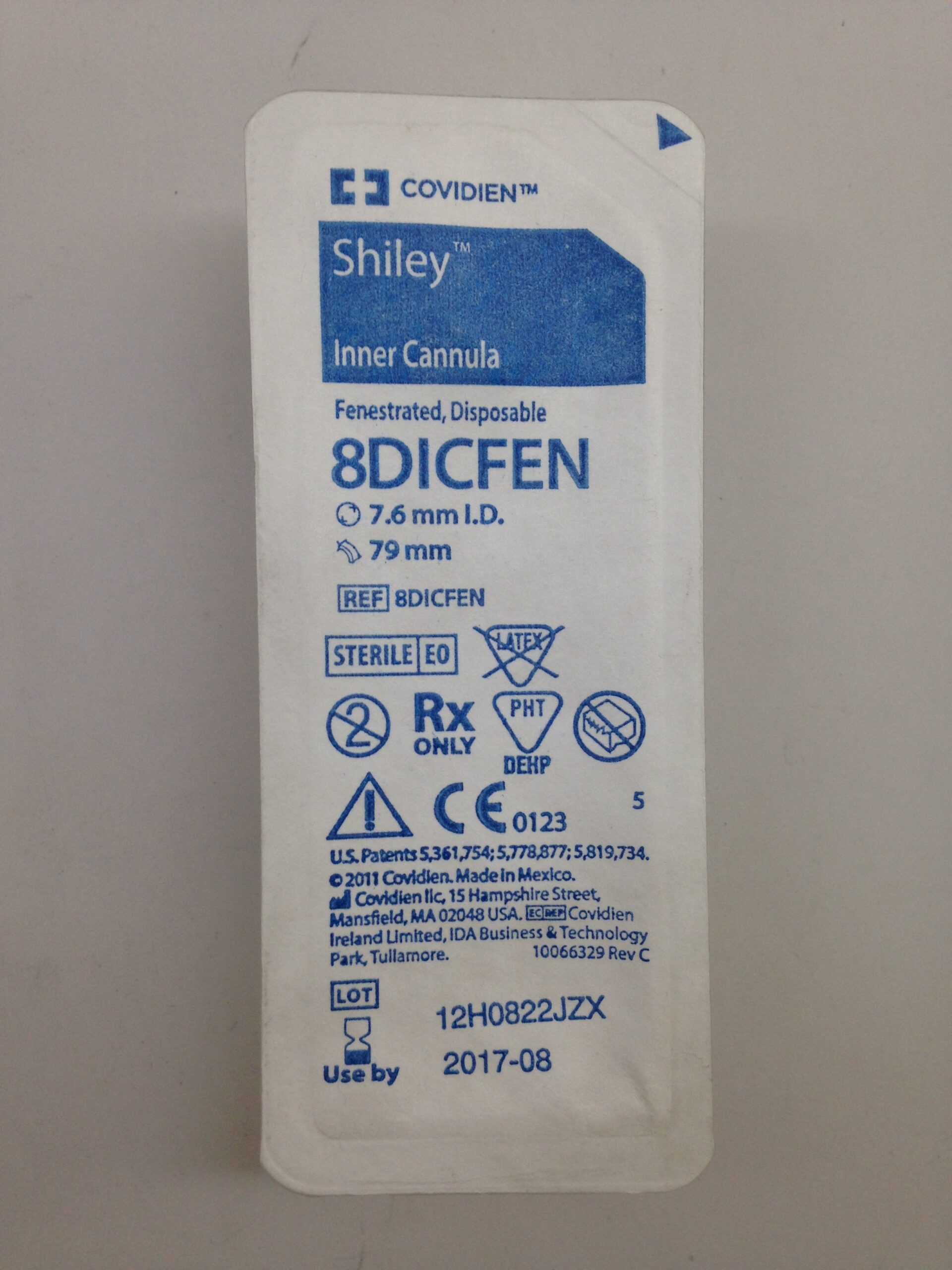 COVIDIEN 8DICFEN Shiley Inner Cannula, Fenestrated, Disposable, 7.6mm I ...