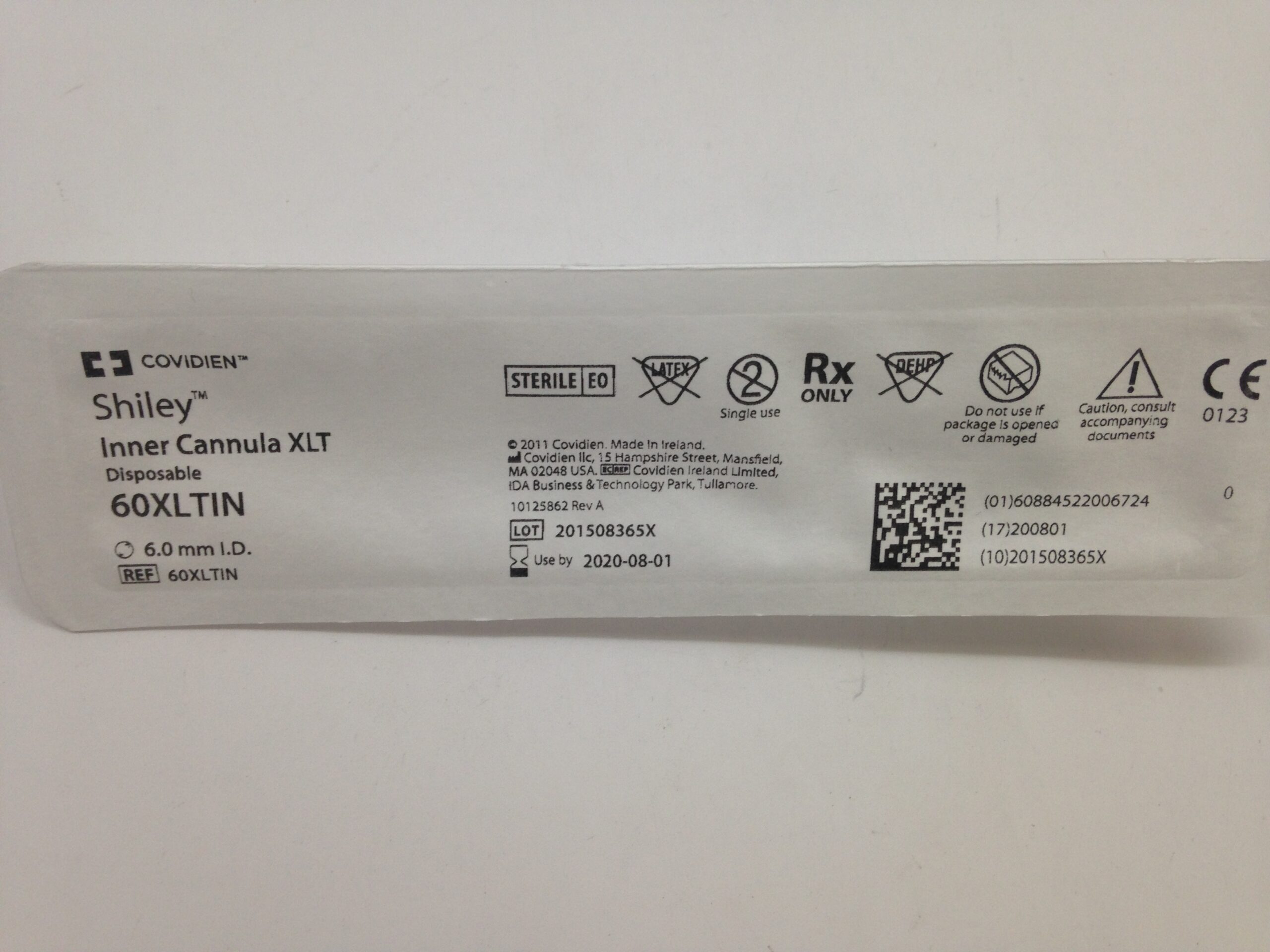 COVIDIEN 60XLTIN Shiley Inner Cannula XLT, Disposable, 6.0mm I.D. (X ...