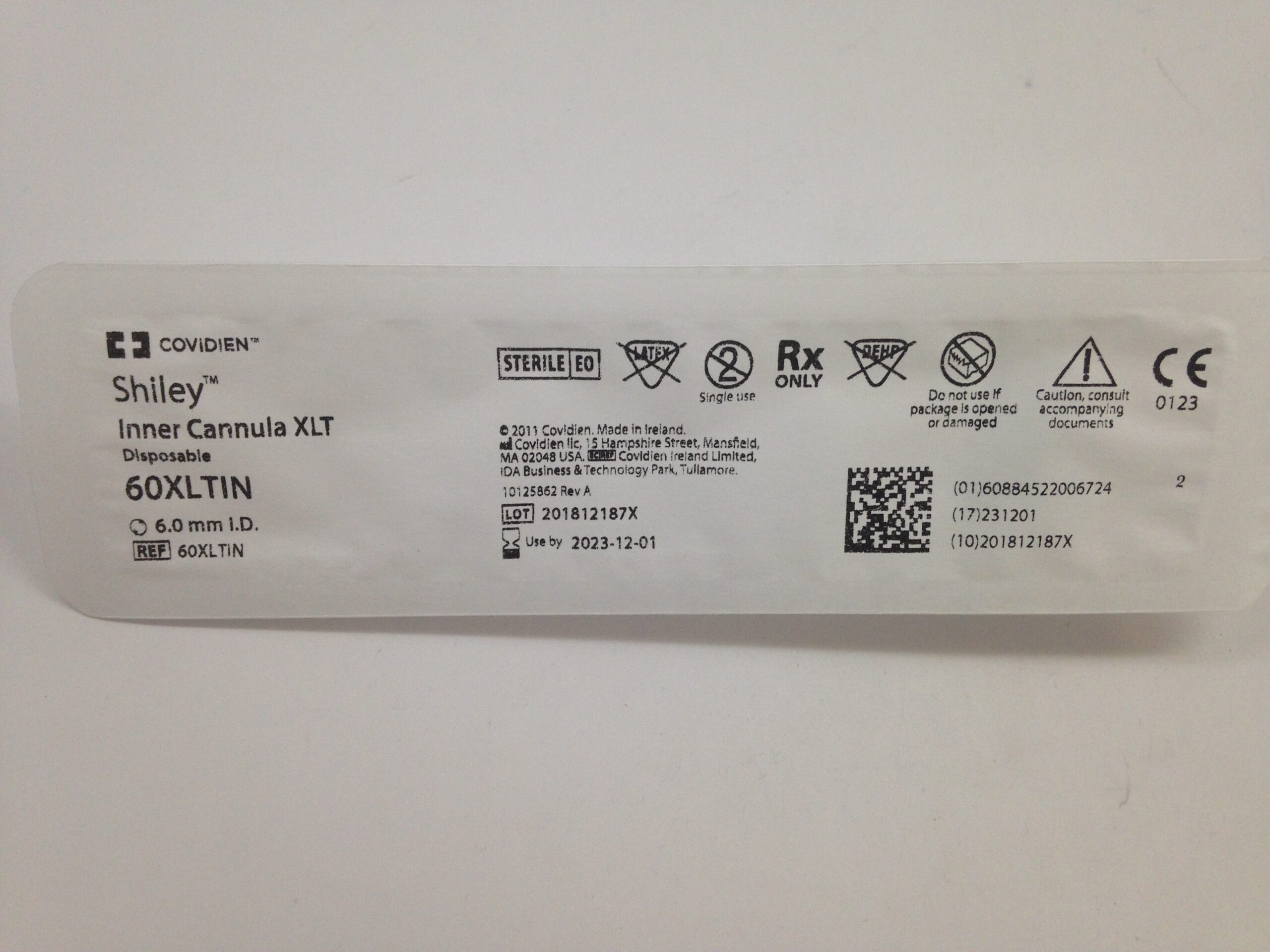 COVIDIEN 60XLTIN Shiley Inner Cannula XLT, Disposable, 6.0mm I.D. – GB ...