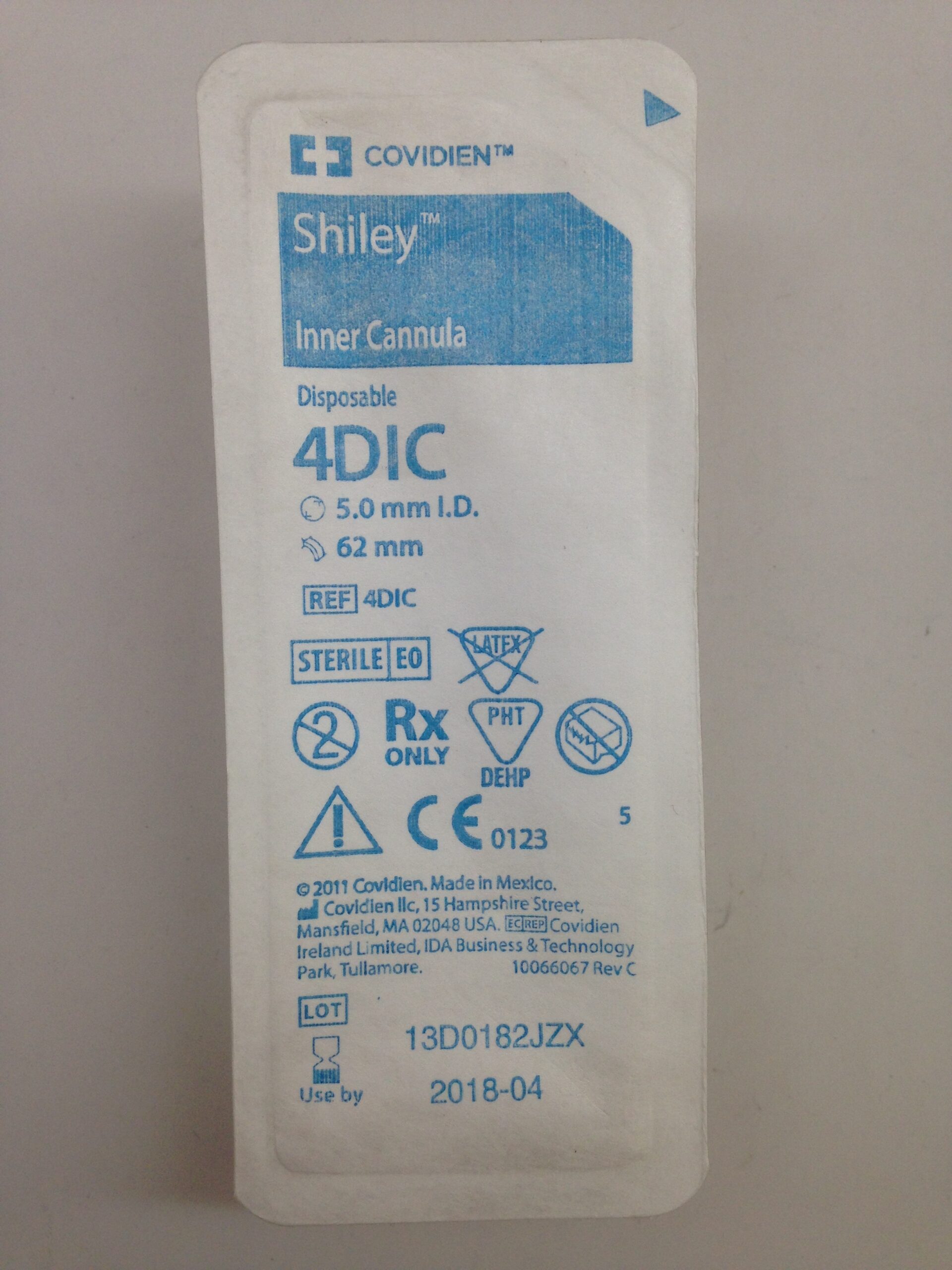 COVIDIEN 4DIC Shiley Inner Cannula, Disposable, 5.0mm I.D., 62mm (X ...