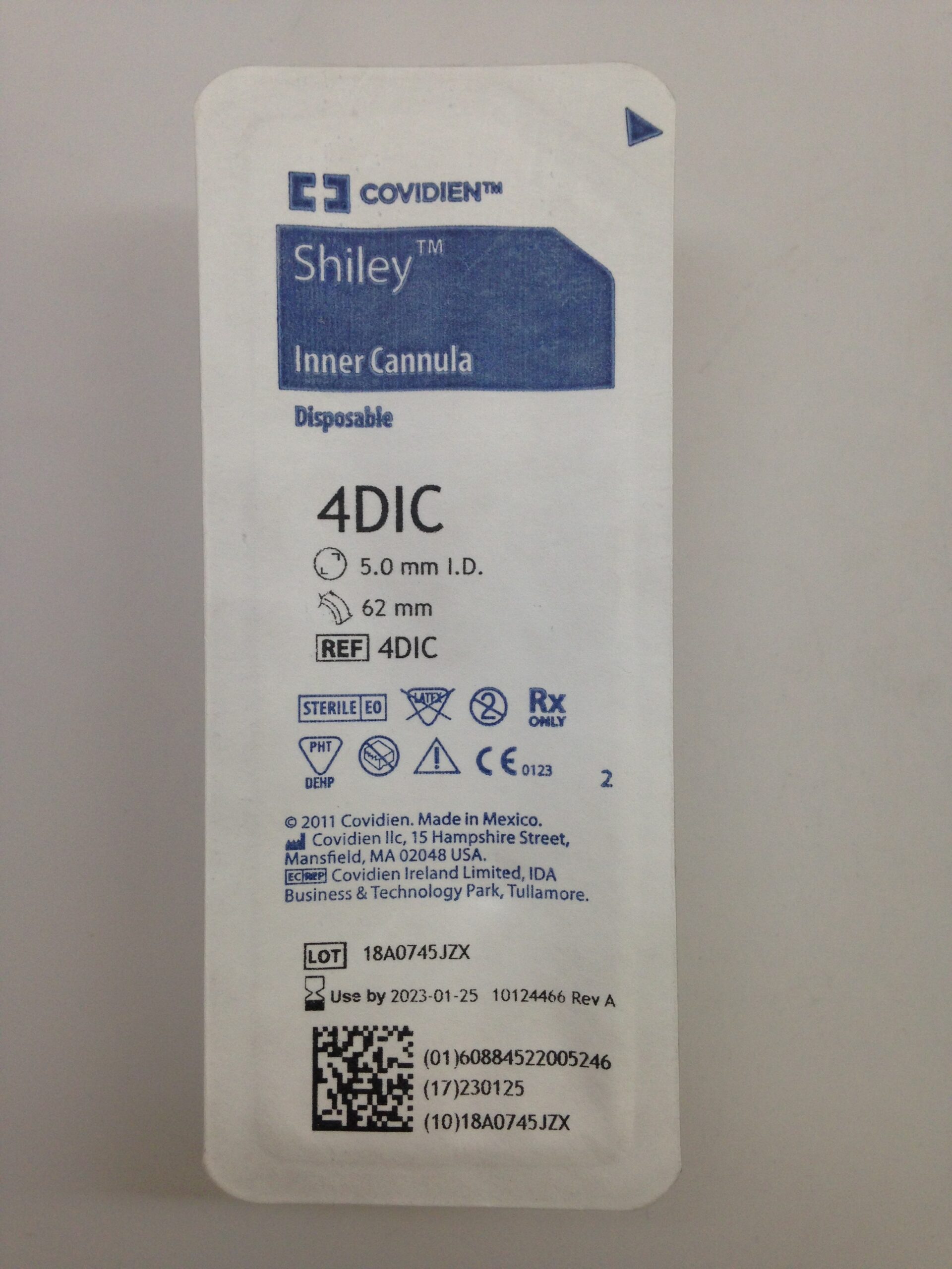 COVIDIEN 4DIC Shiley Inner Cannula, Disposable, 5.0mm I.D., 62mm – GB ...