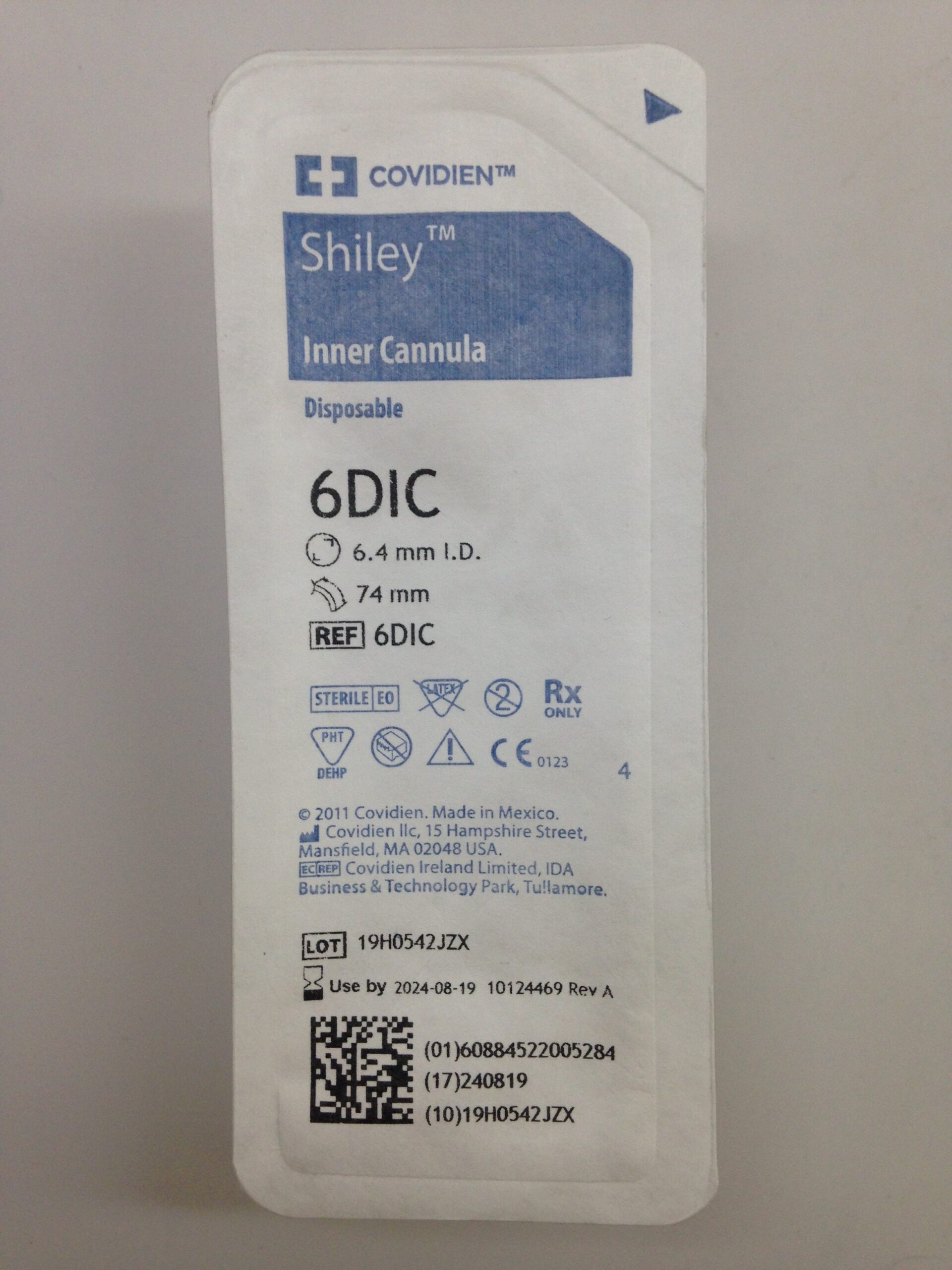 COVIDIEN 6DIC Shiley Inner Cannula, Disposable, 6.4mm I.D., 74mm – GB ...