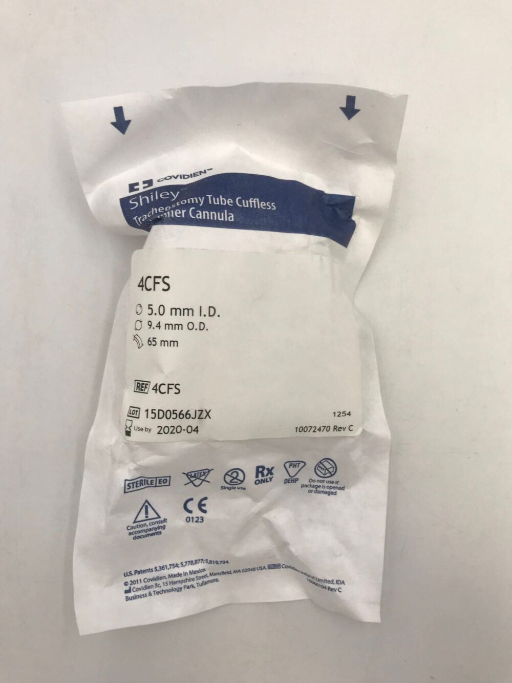 COVIDIEN 4CFS Shiley Tracheostomy Tube Cuffless With Inner Cannula, 5 ...