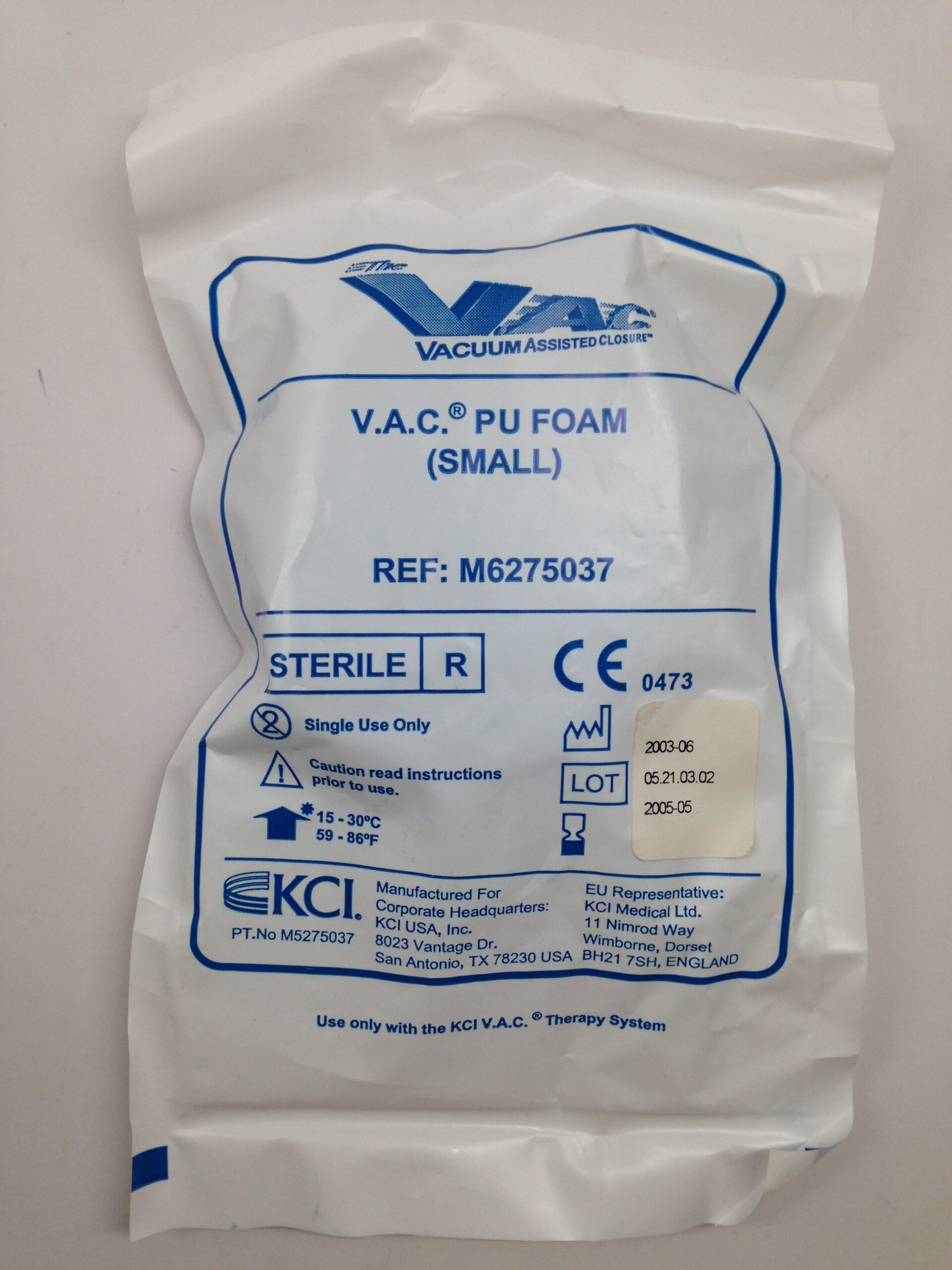KCI M6275037 V.A.C. PU Foam (Small) (X) - GB TECH USA