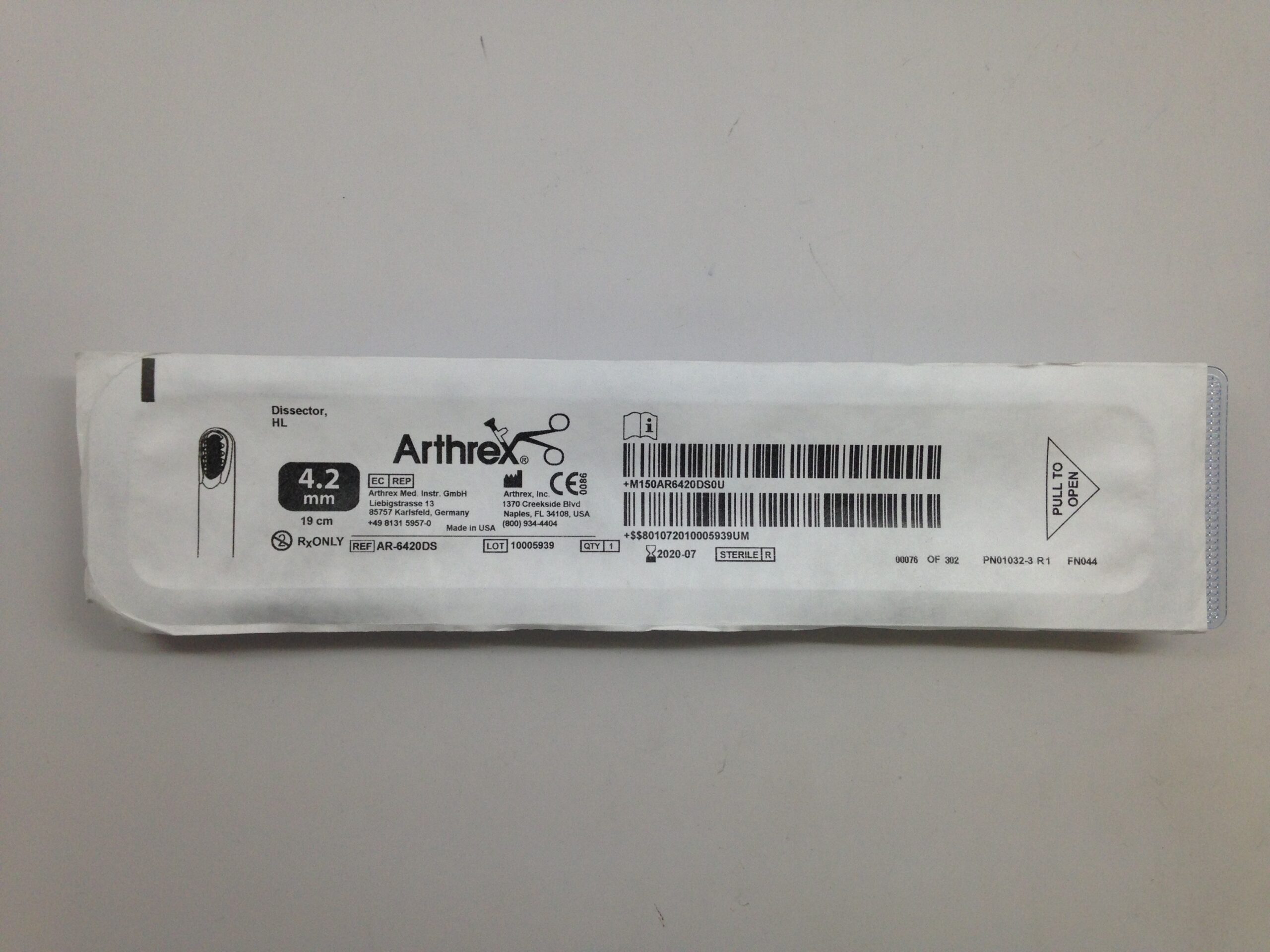 ARTHREX AR-6420DS Dissector, HL, 4.2mm, 19cm (X) - GB TECH USA