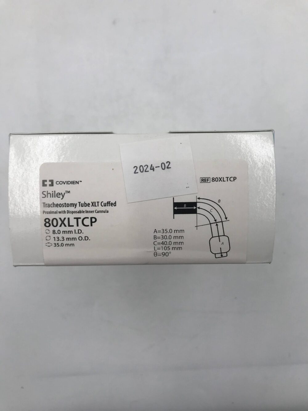 COVIDIEN 80XLTCP Shiley Tracheostomy Tube XLT Cuffed, Proximal With ...