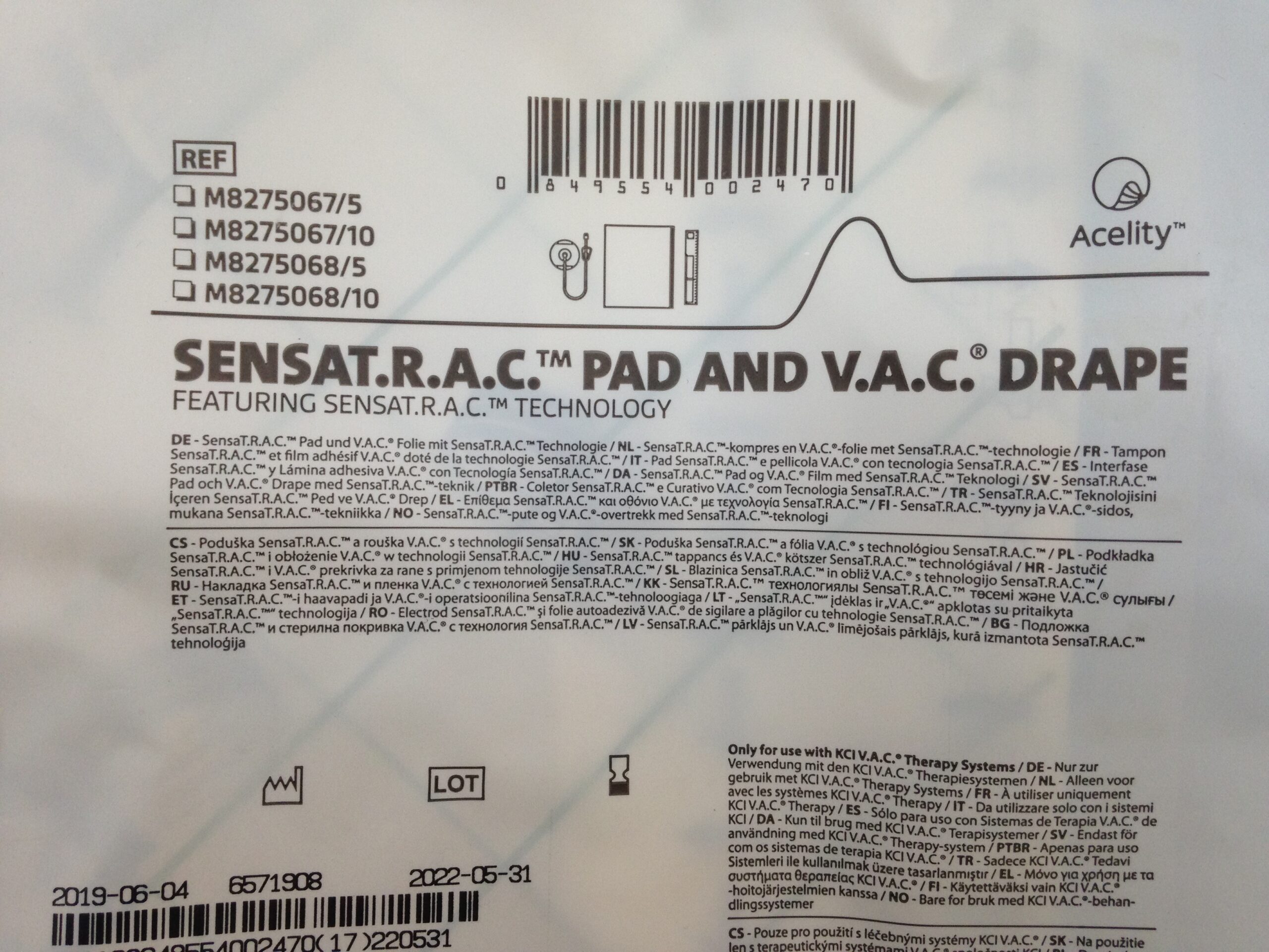 KCI M8275067 SensaT.R.A.C. Pad And V.A.C. Drape - GB TECH USA