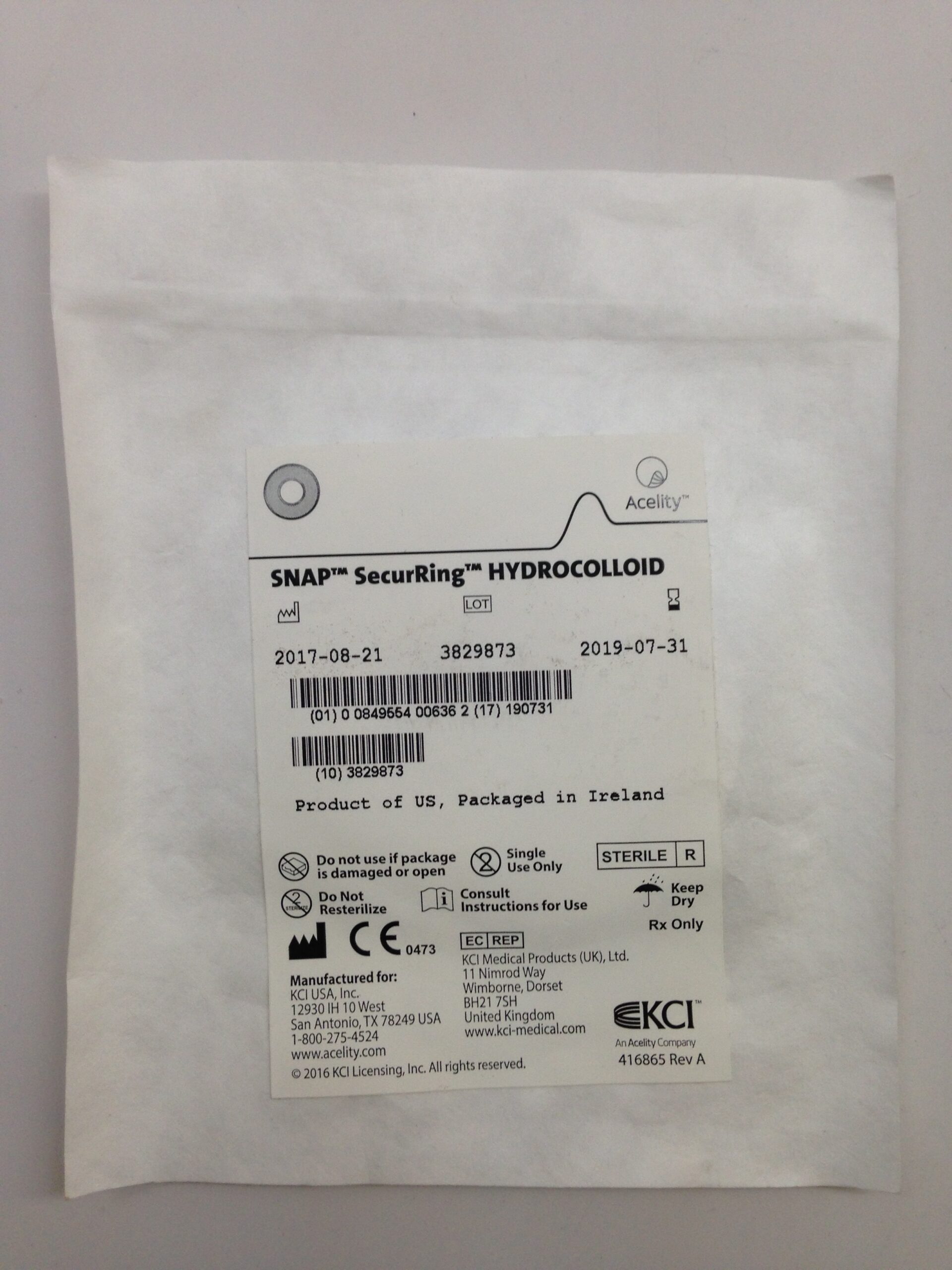 KCI SNAP SecurRing Hydrocolloid (X) - GB TECH USA