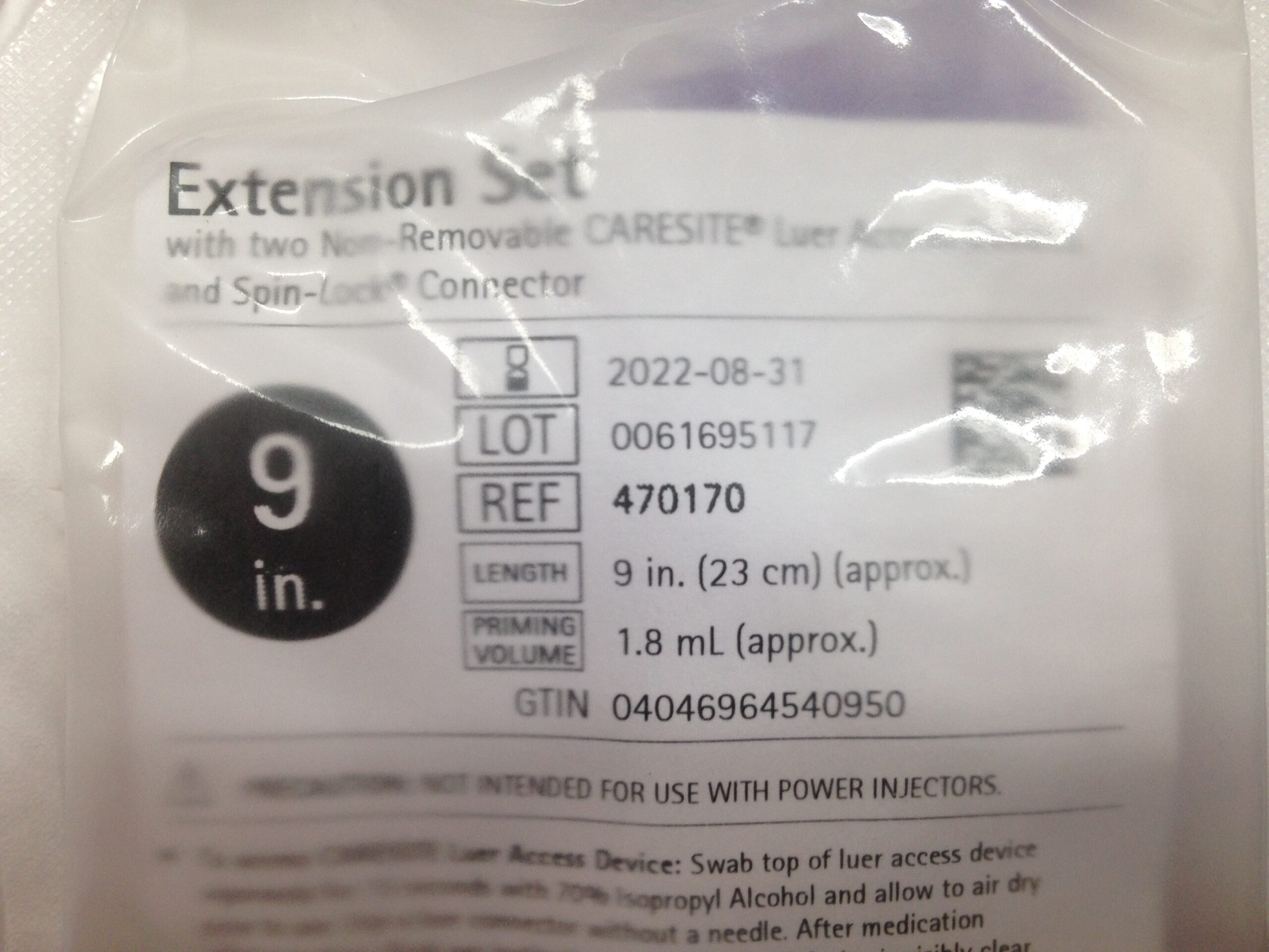 BRAUN 470170 Extension Set With Two Non-Removable CARESITE Luer Access ...