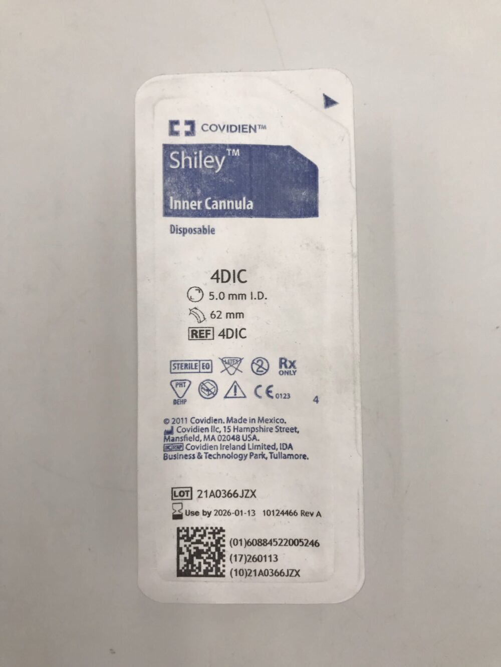 COVIDIEN 4DIC Shiley Inner Cannula, Disposable, 5.0mm I.D., 62mm – GB ...