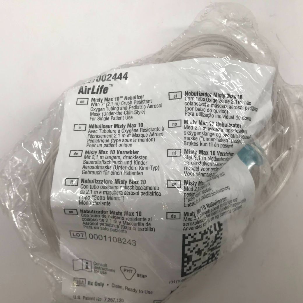 CAREFUSION 002444 AirLife Misty Max 10 Nebulizer w/ 7ft. Crush ...