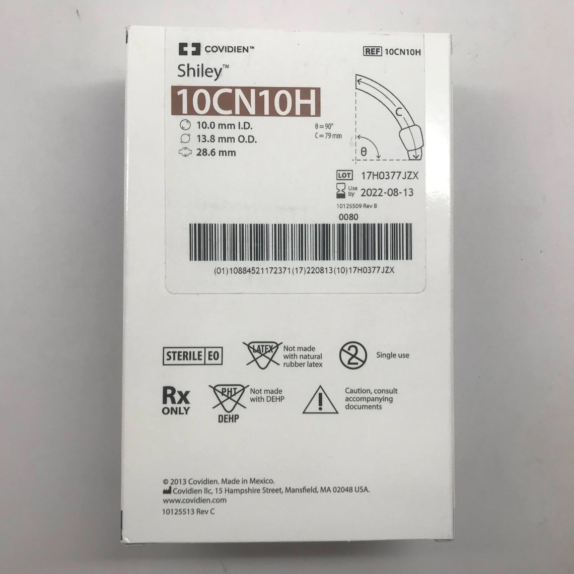 COVIDIEN 10CN10H Shiley Adult Flexible Tracheostomy Tube With ...