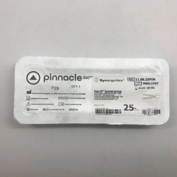 SYNERGETICS 11.06.25PIN Pinnacle 360 25Ga Serrated Jaw Forceps (X) - GB ...
