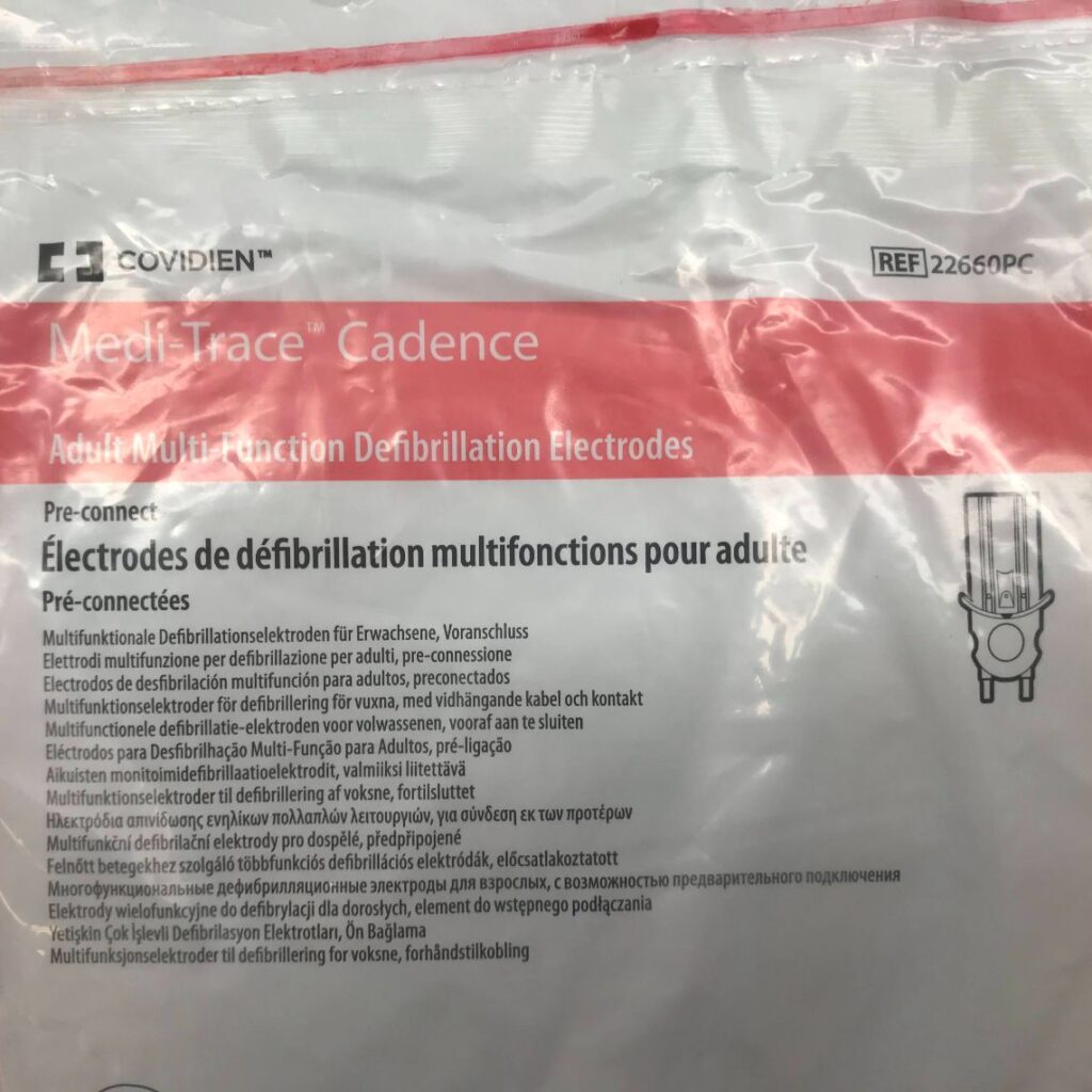 COVIDIEN 22660PC Medi-Trace Cadence Adult Multi-Function Defibrillation ...