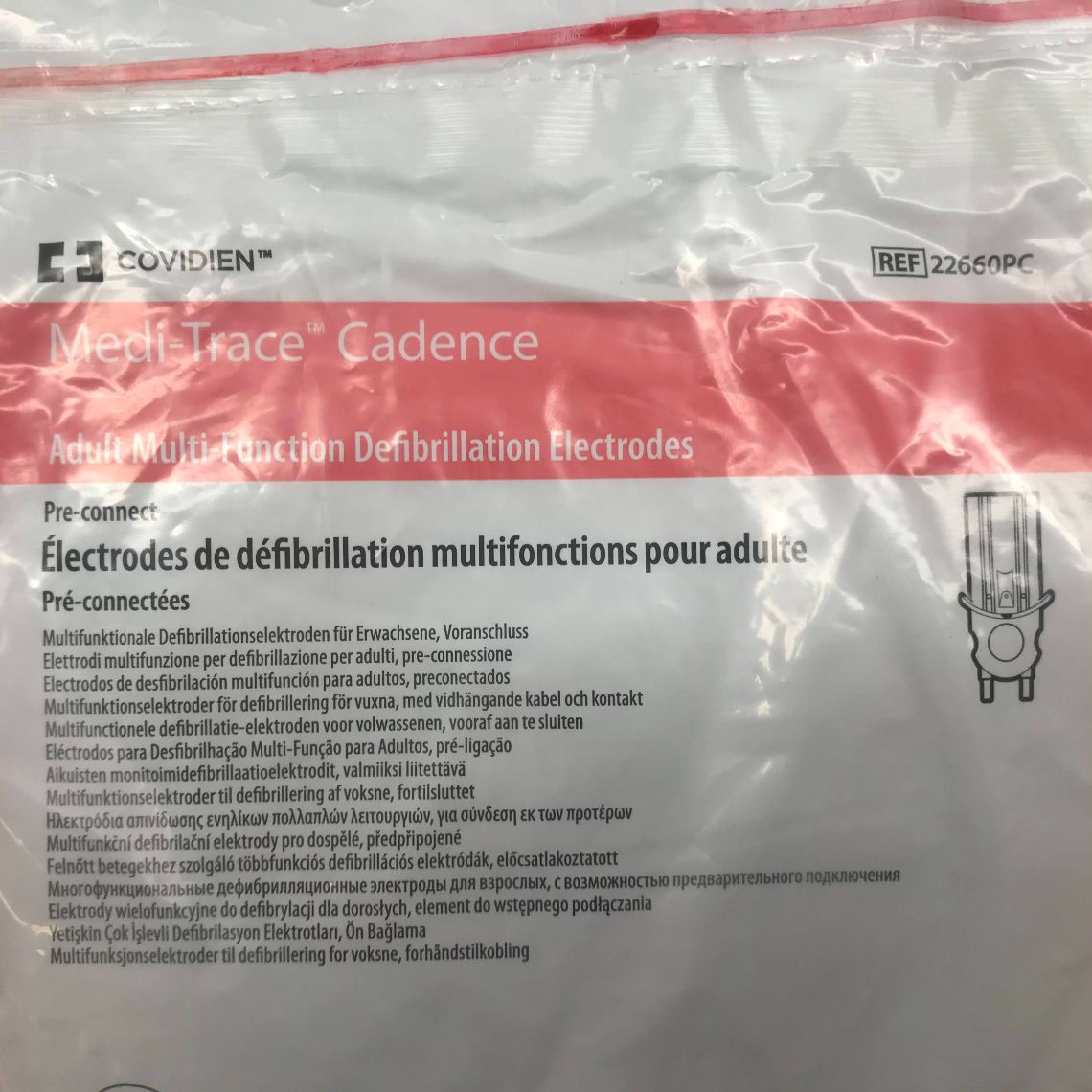 COVIDIEN 22660PC Medi-Trace Cadence Adult Multi-Function Defibrillation ...