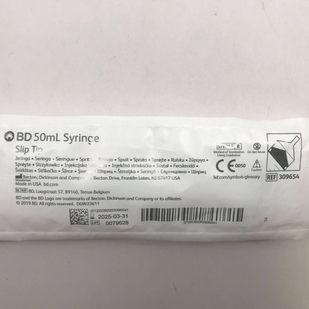 BD 309654 50mL Slip Tip Syringe - GB TECH USA