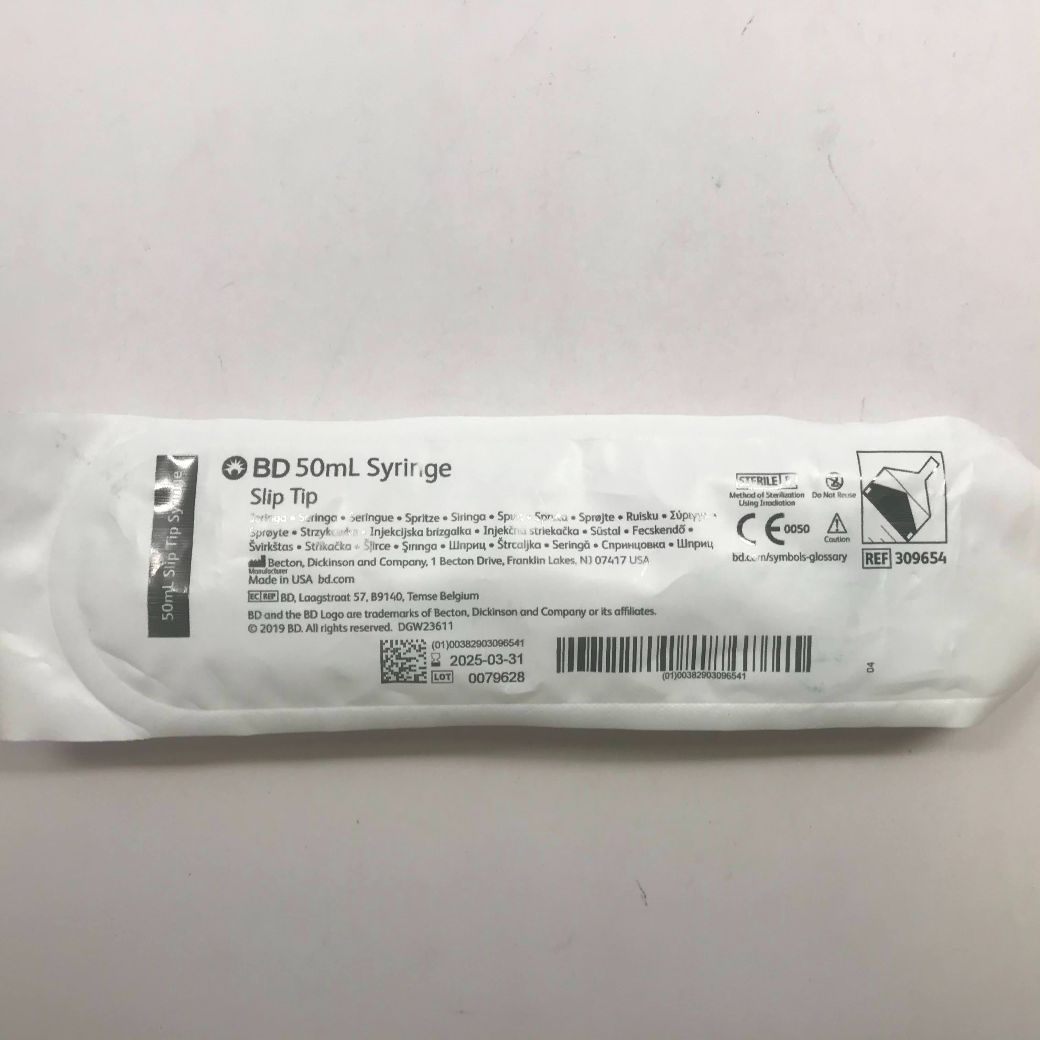 BD 309654 50mL Slip Tip Syringe - GB TECH USA