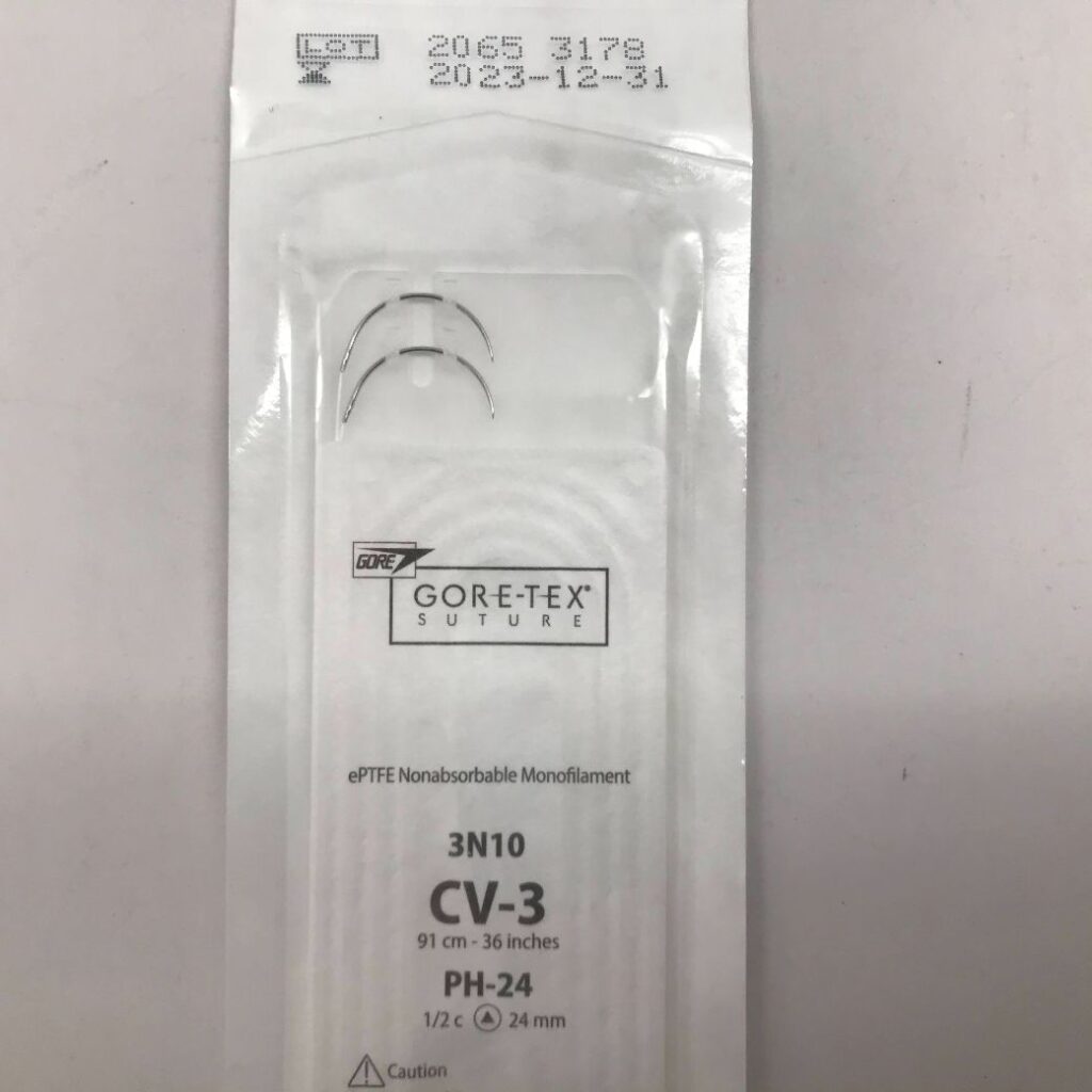 GORE 3N10 Gore-Tex Suture, ePTFE Nonabsorbable Monofilament, CV-3, 91cm ...