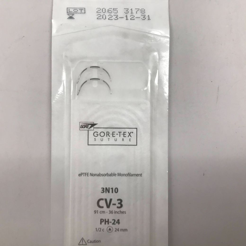 GORE 3N10 Gore-Tex Suture, ePTFE Nonabsorbable Monofilament, CV-3, 91cm ...