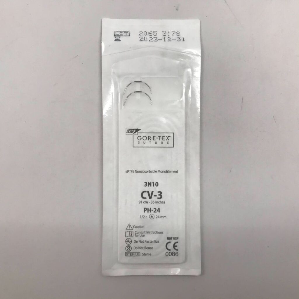 GORE 3N10 Gore-Tex Suture, ePTFE Nonabsorbable Monofilament, CV-3, 91cm ...