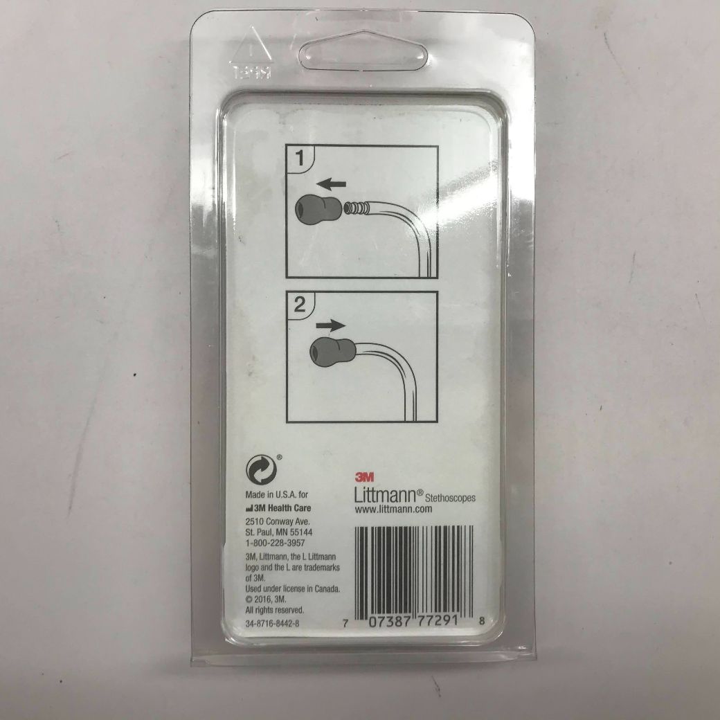 3M 40002 Littmann Stethoscope Snap Tight Soft-Sealing Eartips Kit, Gray ...