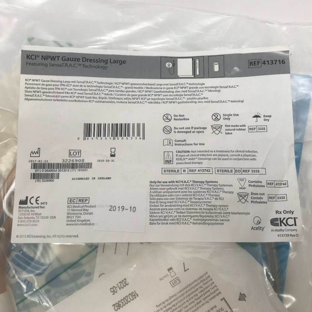 KCI 413716 NPWT Gauze Dressing Large (X) - GB TECH USA