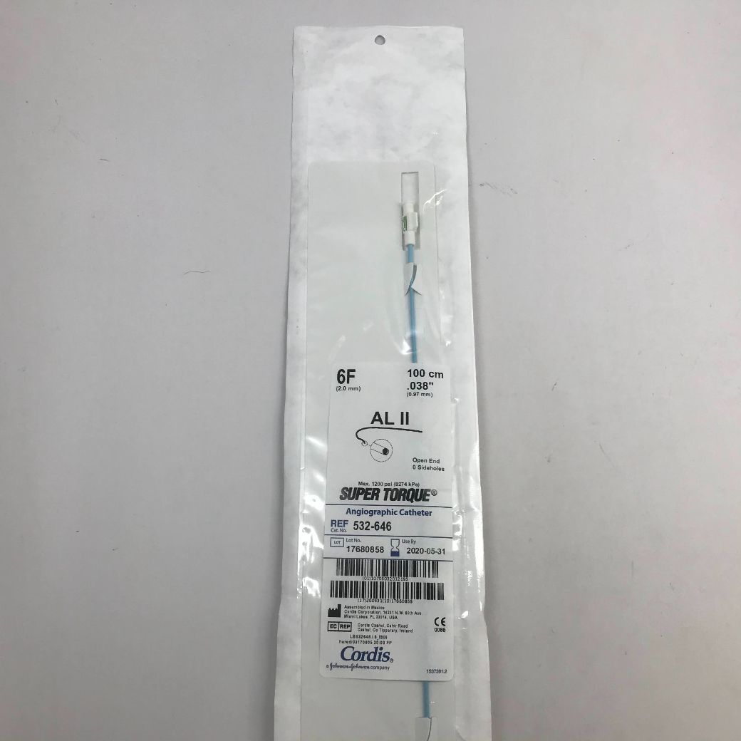 CORDIS 533-672 LCB Super Torque Plus Diagnostic Catheter, Open End 0 ...
