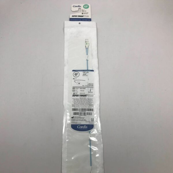 CORDIS 533-621 JR 4 Super Torque Plus Diagnostic Catheter, 6F, 100cm ...