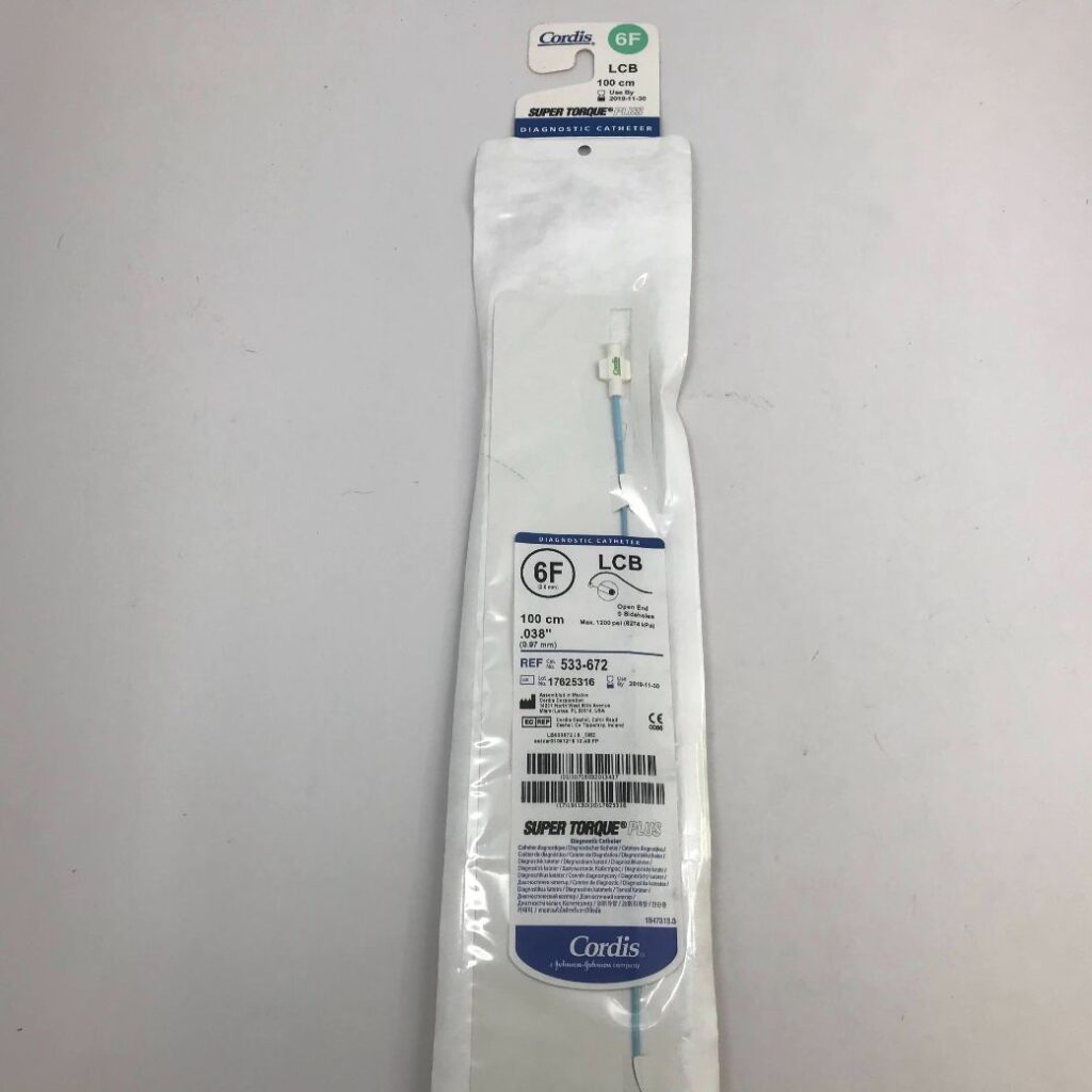 CORDIS 533-672 LCB Super Torque Plus Diagnostic Catheter, Open End 0 ...