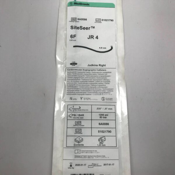 MEDTRONIC 6A0086 JR 4 SiteSeer Judkins Right Cardiovascular ...